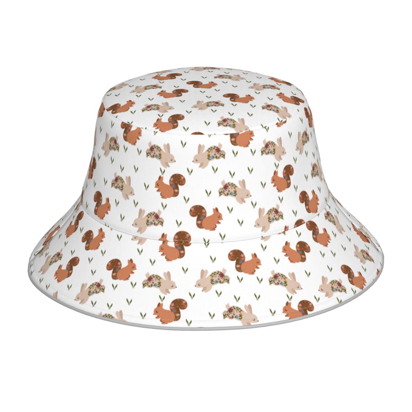 Honeii Rabbit And Squirrel for Unisex Bucket Hat Waterproof Rain Hat ...