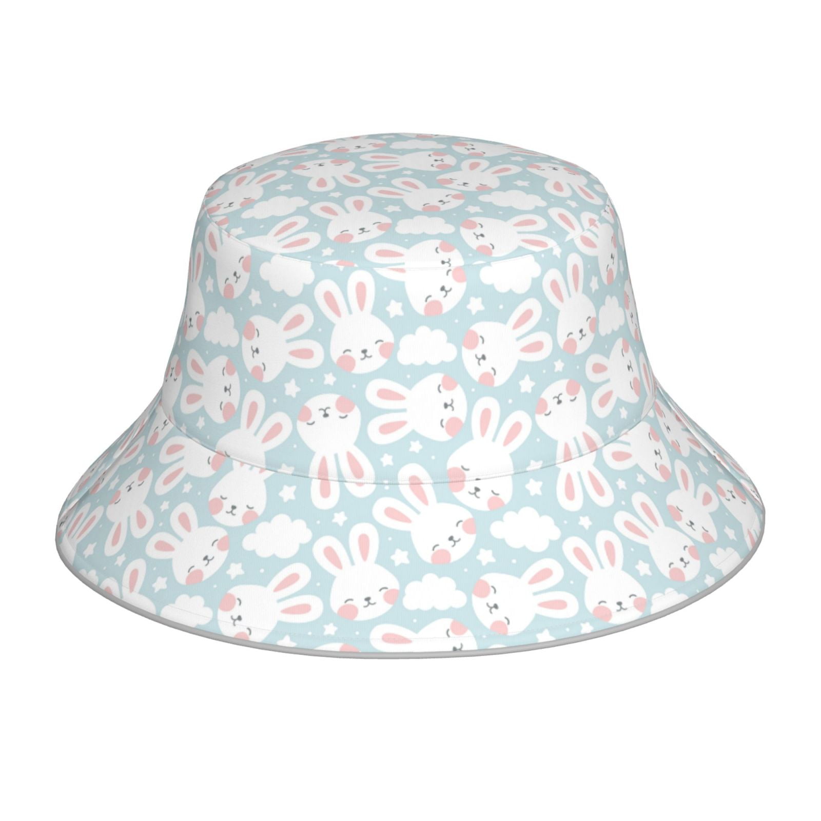 Honeii Rabbit And Star for Unisex Bucket Hat Waterproof Rain Hat ...