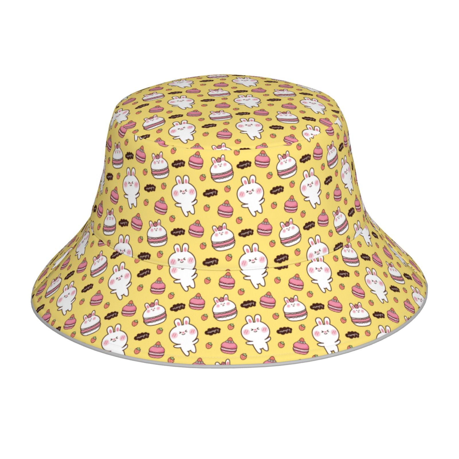 Honeii Rabbit Hunger for Unisex Bucket Hat Waterproof Rain Hat ...