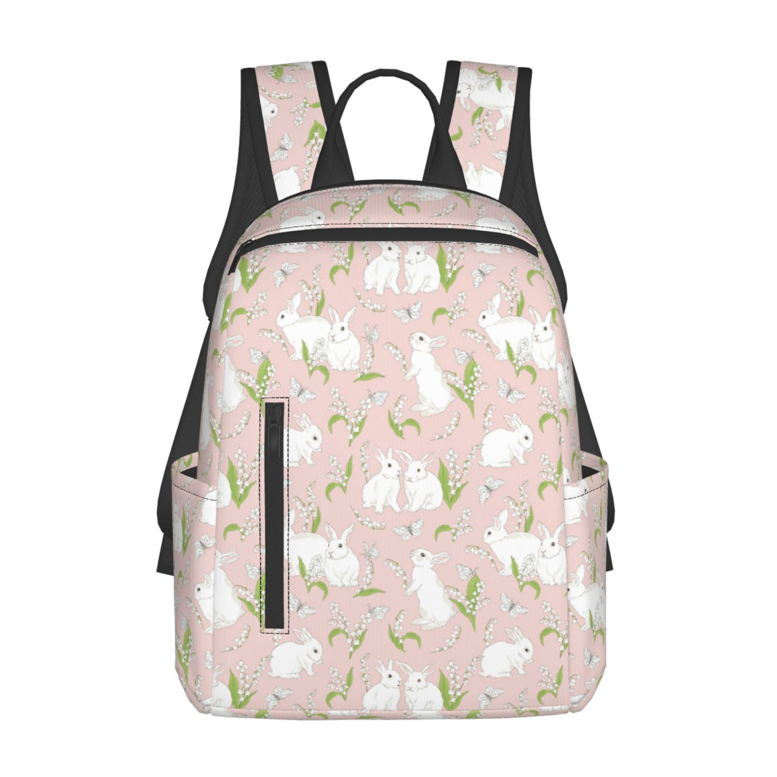 Honeii Rabbit Print Lightweight Backpacks,Carry on Backpack,Durable ...