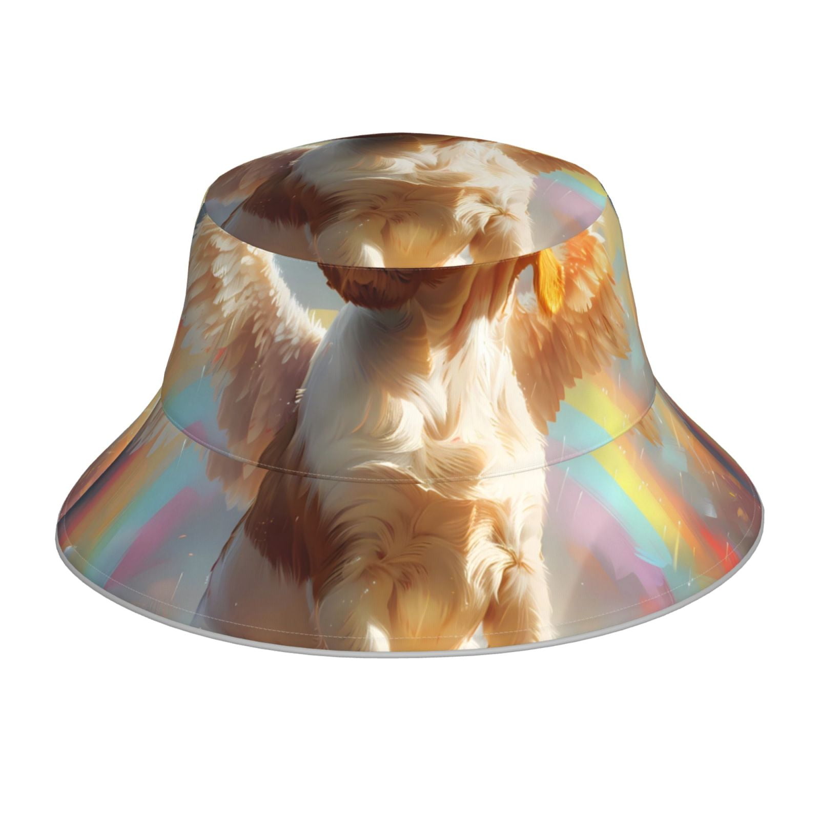 Honeii Rainbow English Cocker Spaniel for Unisex Bucket Hat Waterproof ...