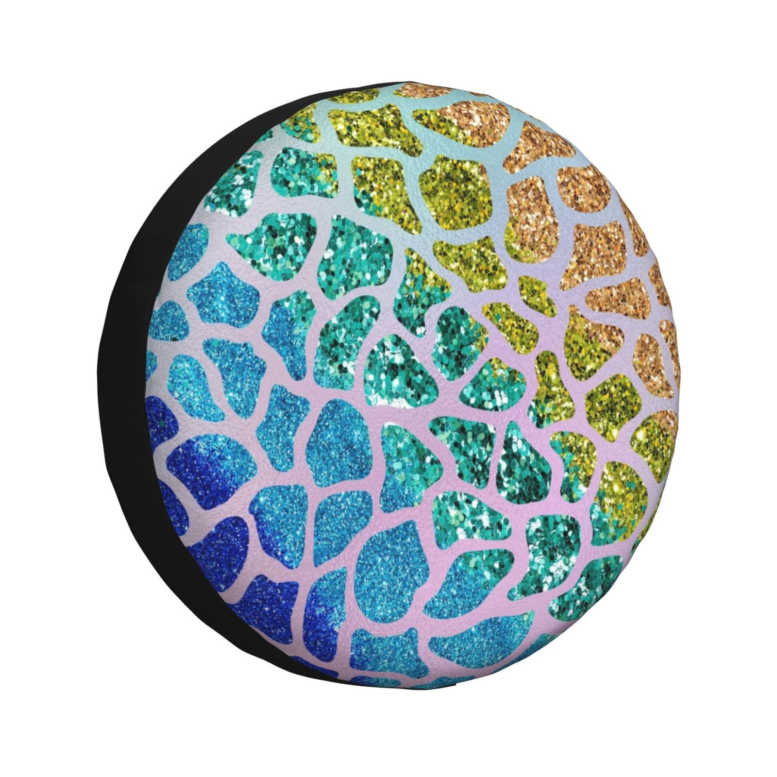Honeii Rainbow Glitter Print Tire Covers, Waterproof Anti-UV Sun Snow ...