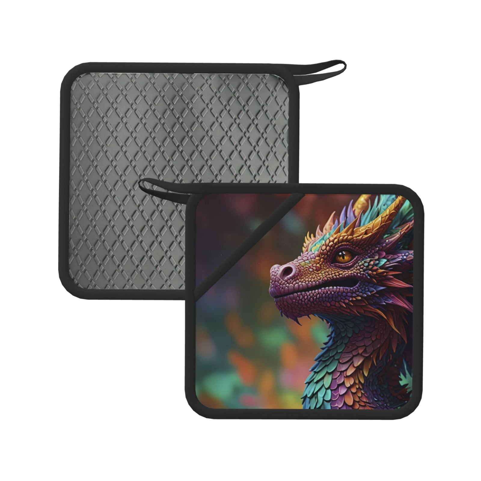 Honeii Rainbow Scales Fantasy Dragon for Silicone Trivets for Hot Pots ...