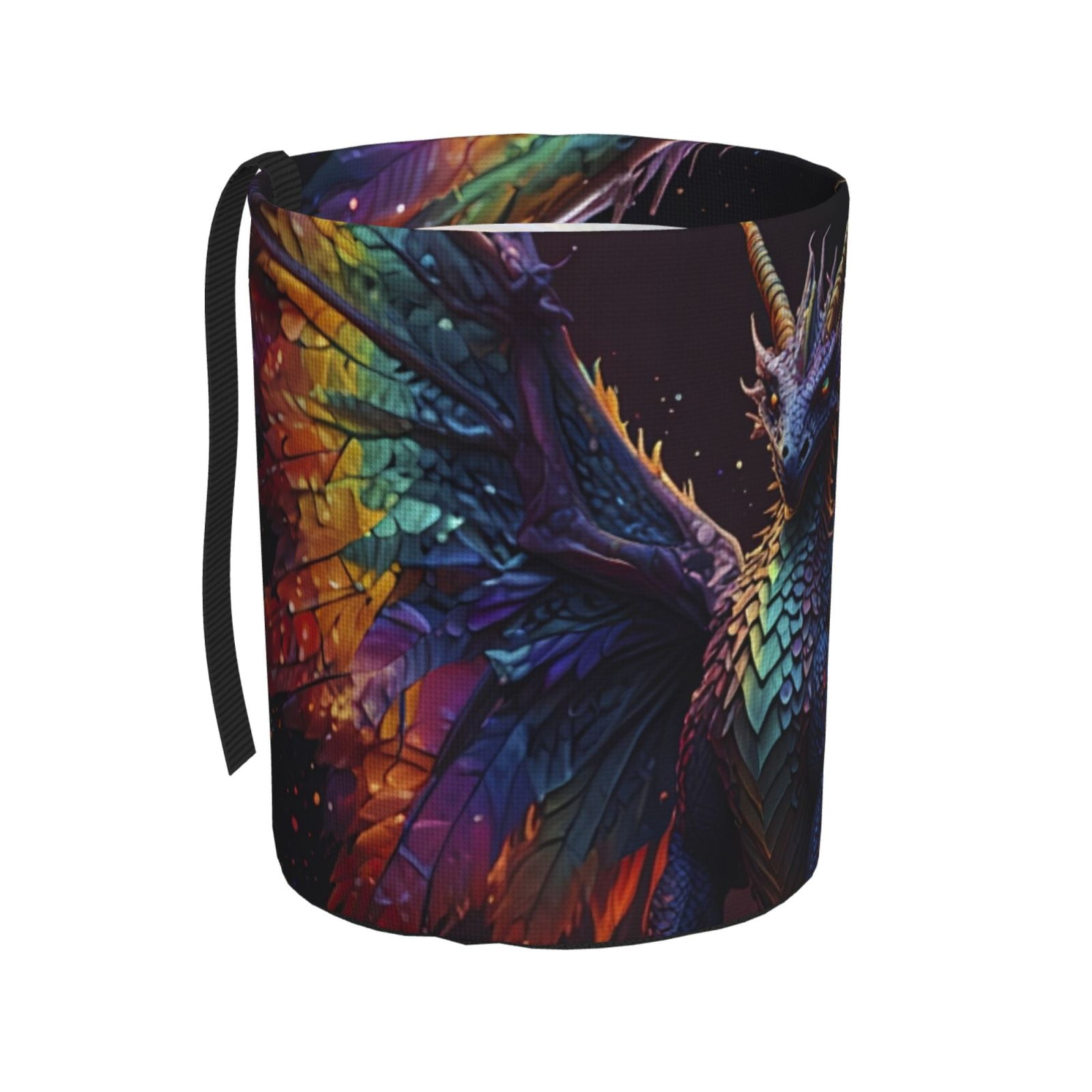 Honeii Rainbow Wings Majestic Dragon Print Waterproof Car Trash Can ...