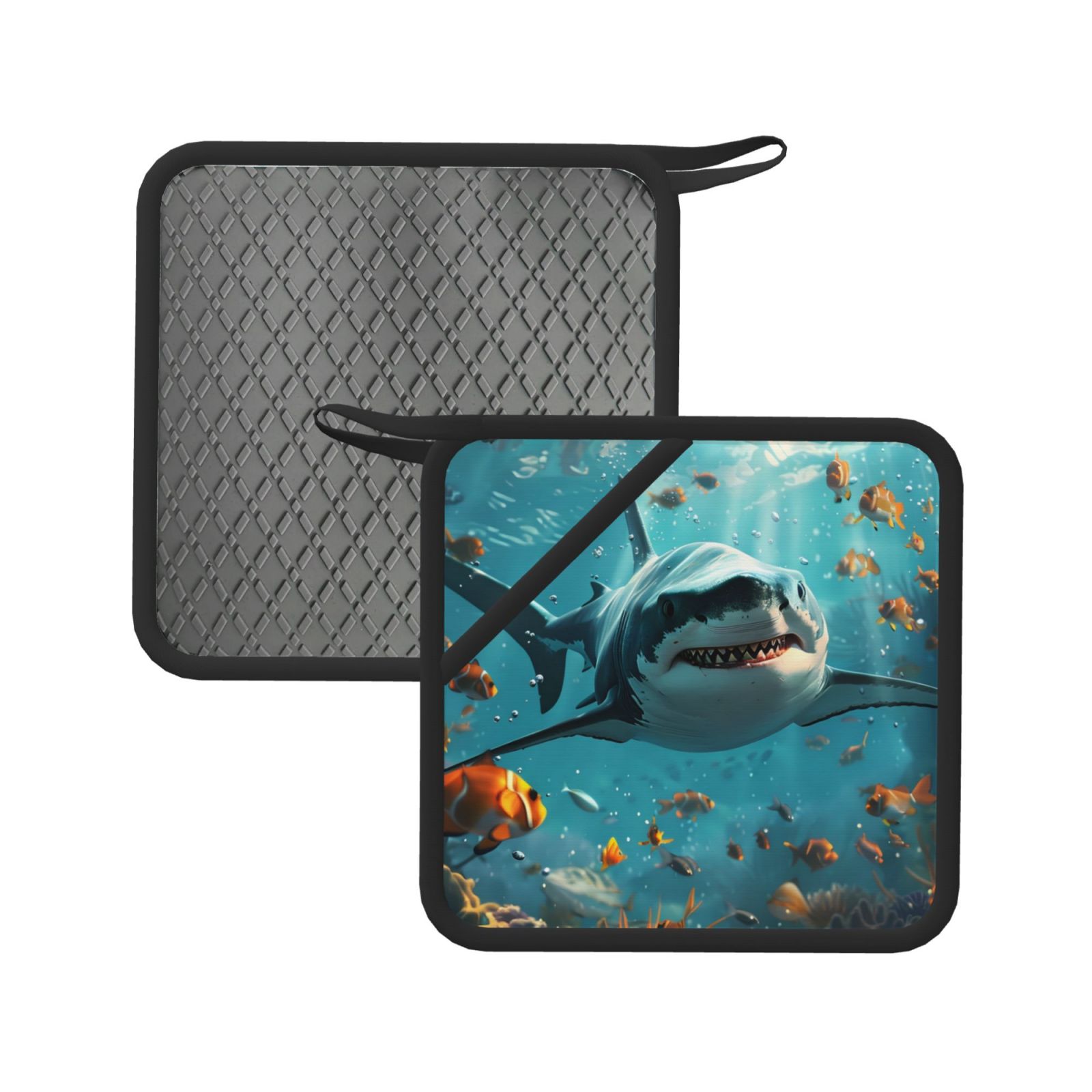 Honeii Realistic Ocean Shark for Silicone Trivets for Hot Pots and Pans ...