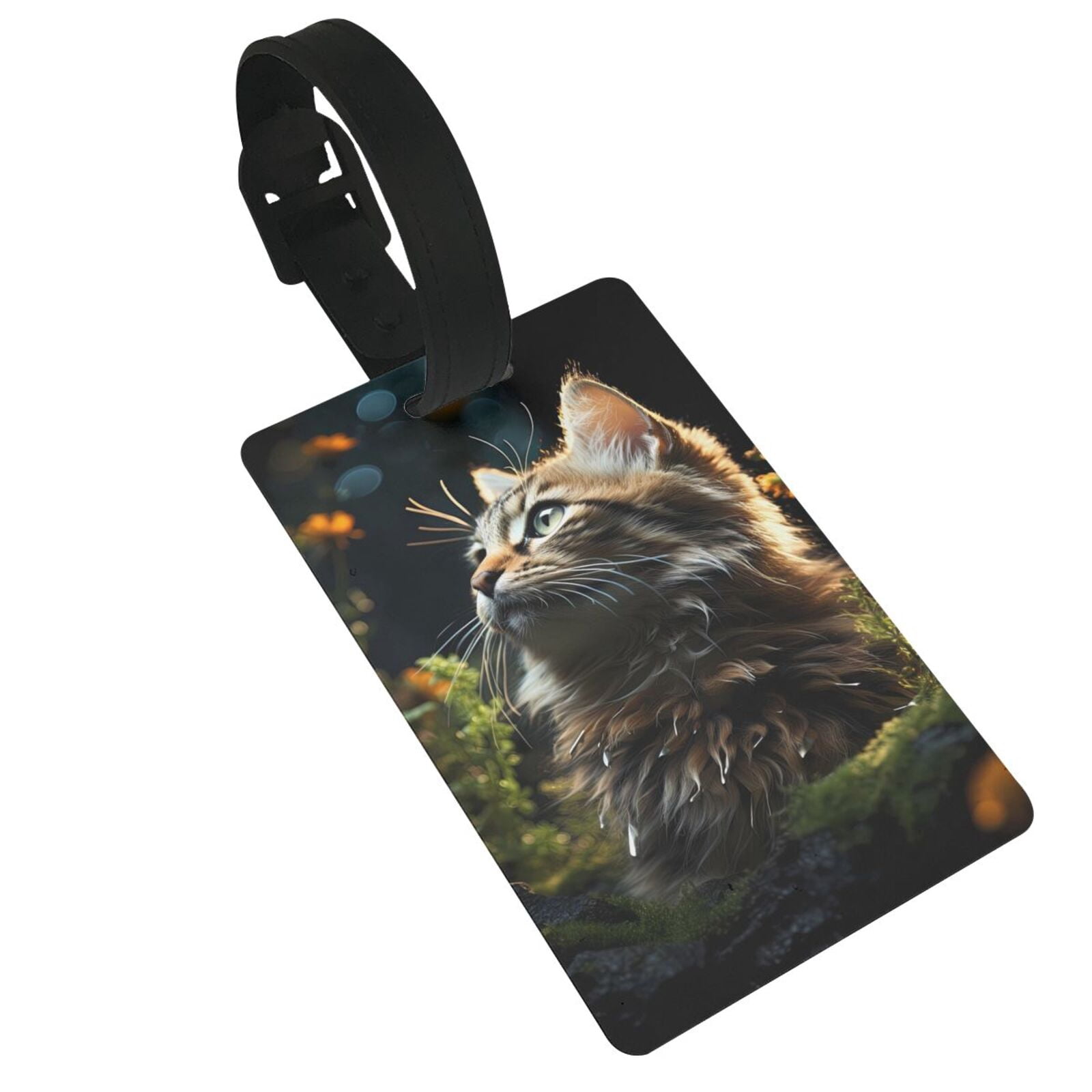 Honeii Realistic Style Cute Cat Print Luggage Tags for Suitcases ...