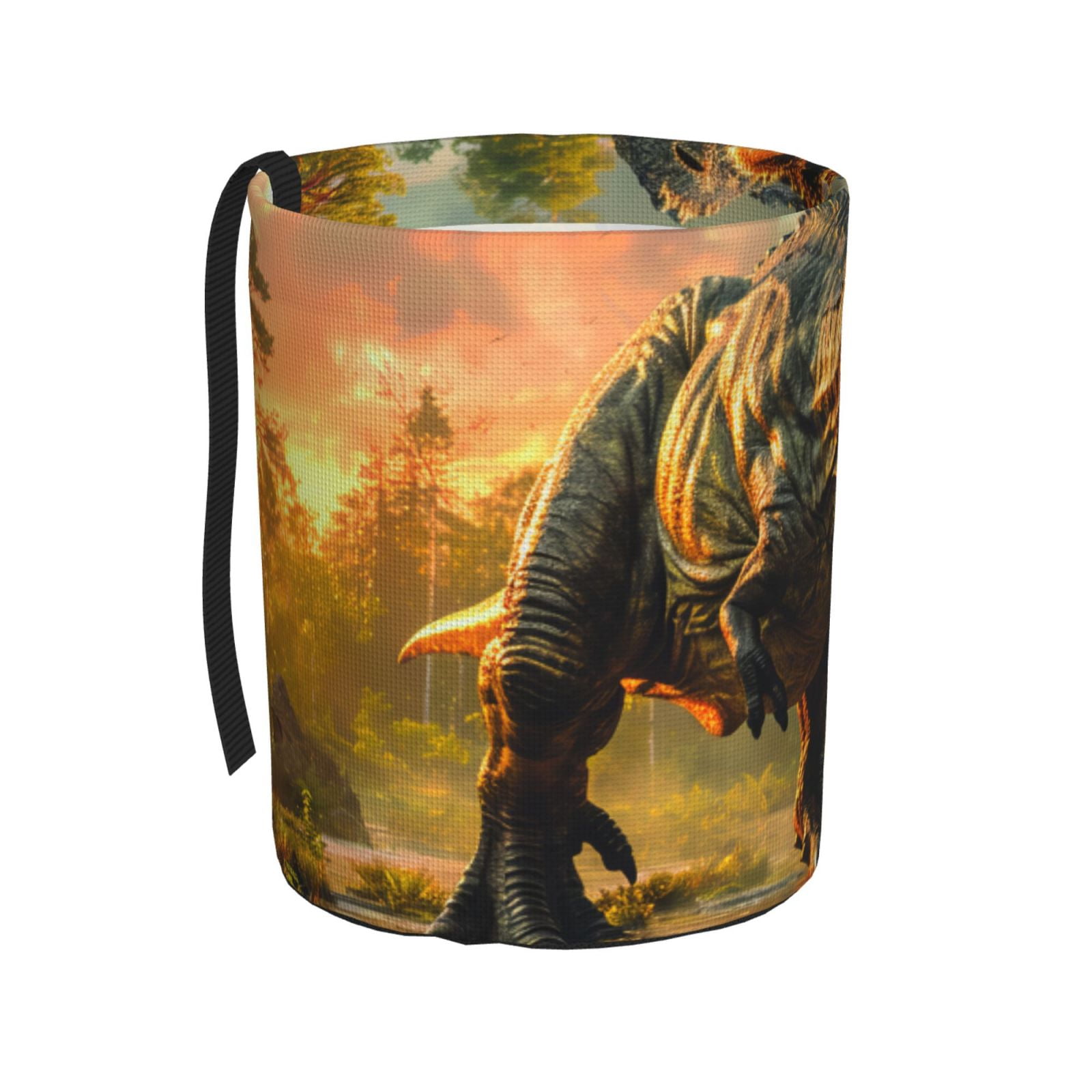 Honeii Realistic Style Forest Dinosaur Print Waterproof Car Trash Can ...