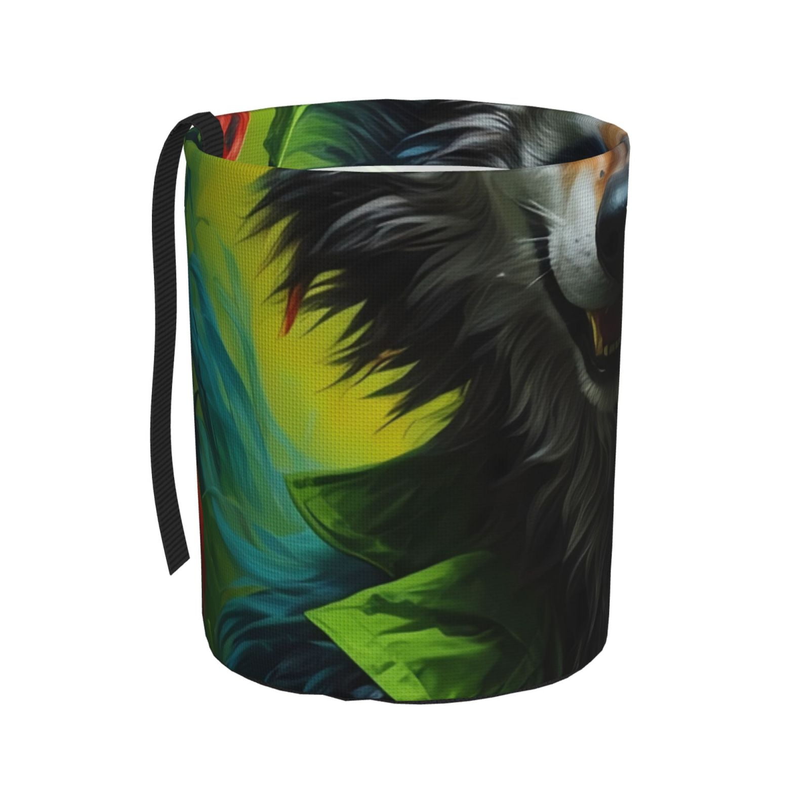 Honeii Realistic Style Wolf Warrior Print Waterproof Car Trash Can ...