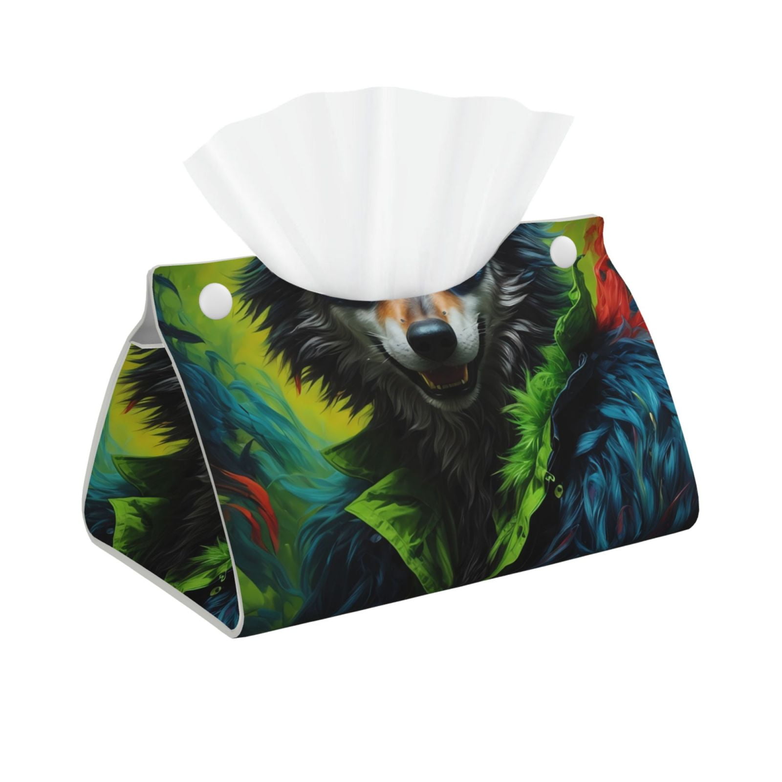 Honeii Realistic Style Wolf Warrior for Tissue Box Cover/Holder ...