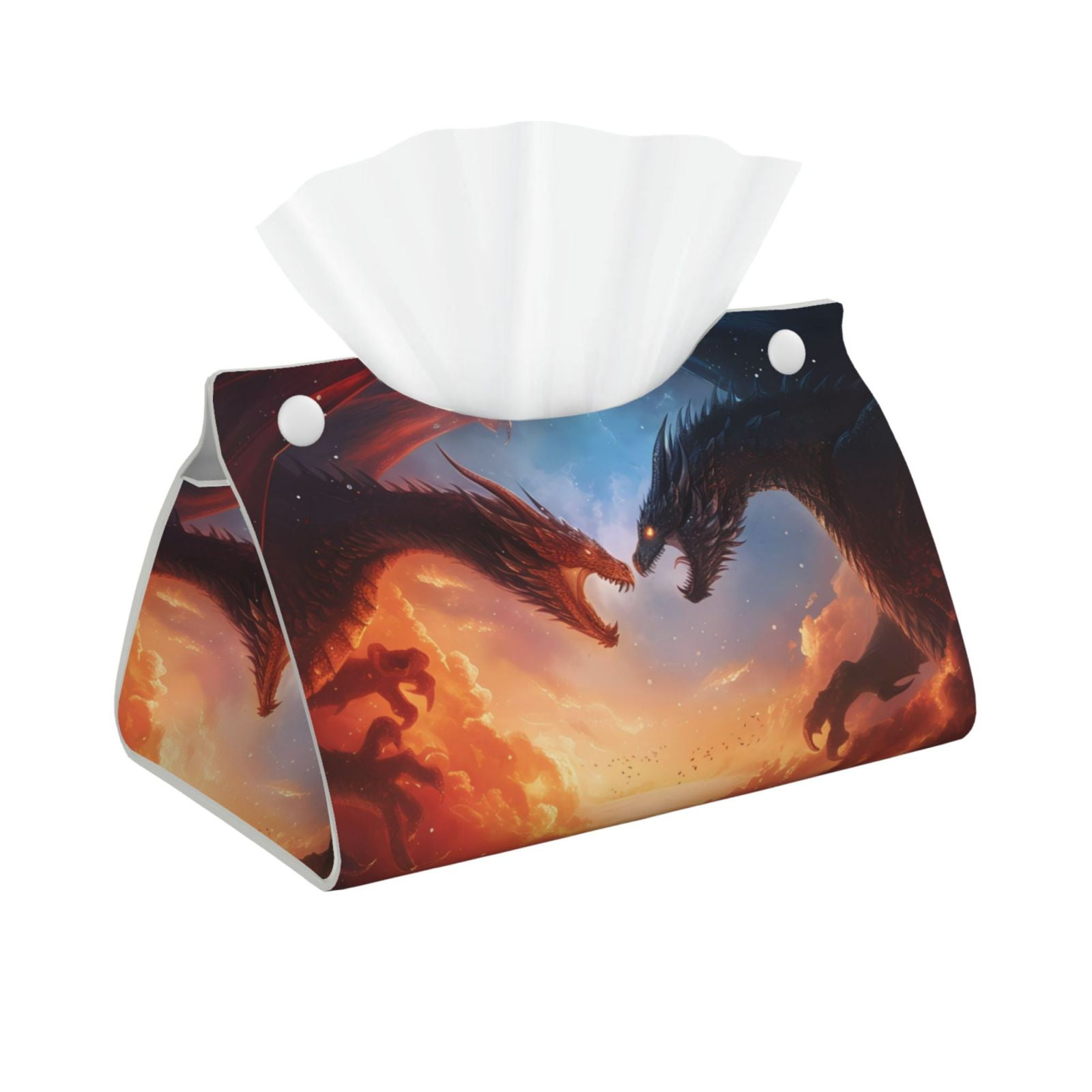 Honeii Red And Blue Fire Cloud Dragon for Tissue Box Cover/Holder ...