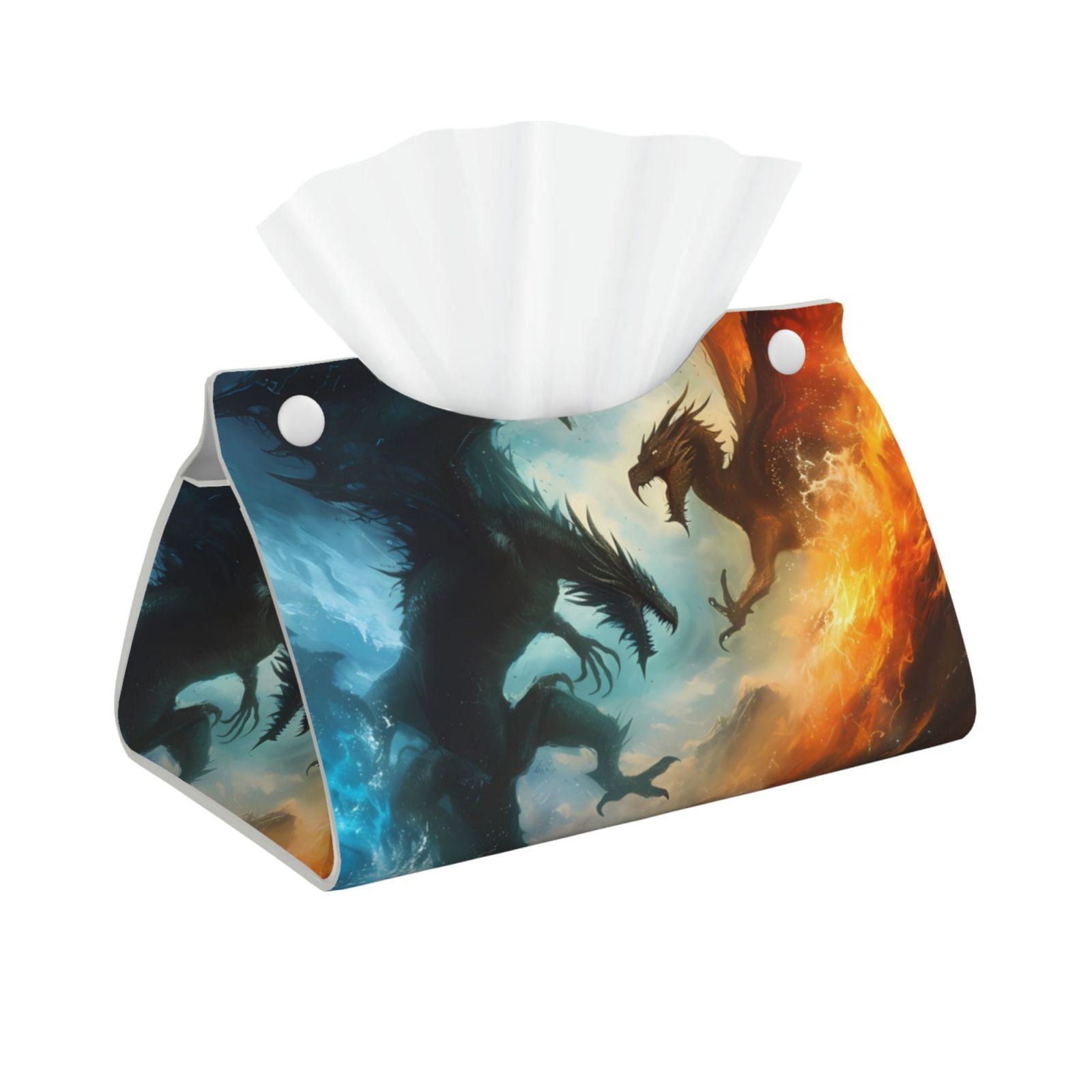 Honeii Red And Blue Flame Wave Dragon for Tissue Box Cover/Holder ...