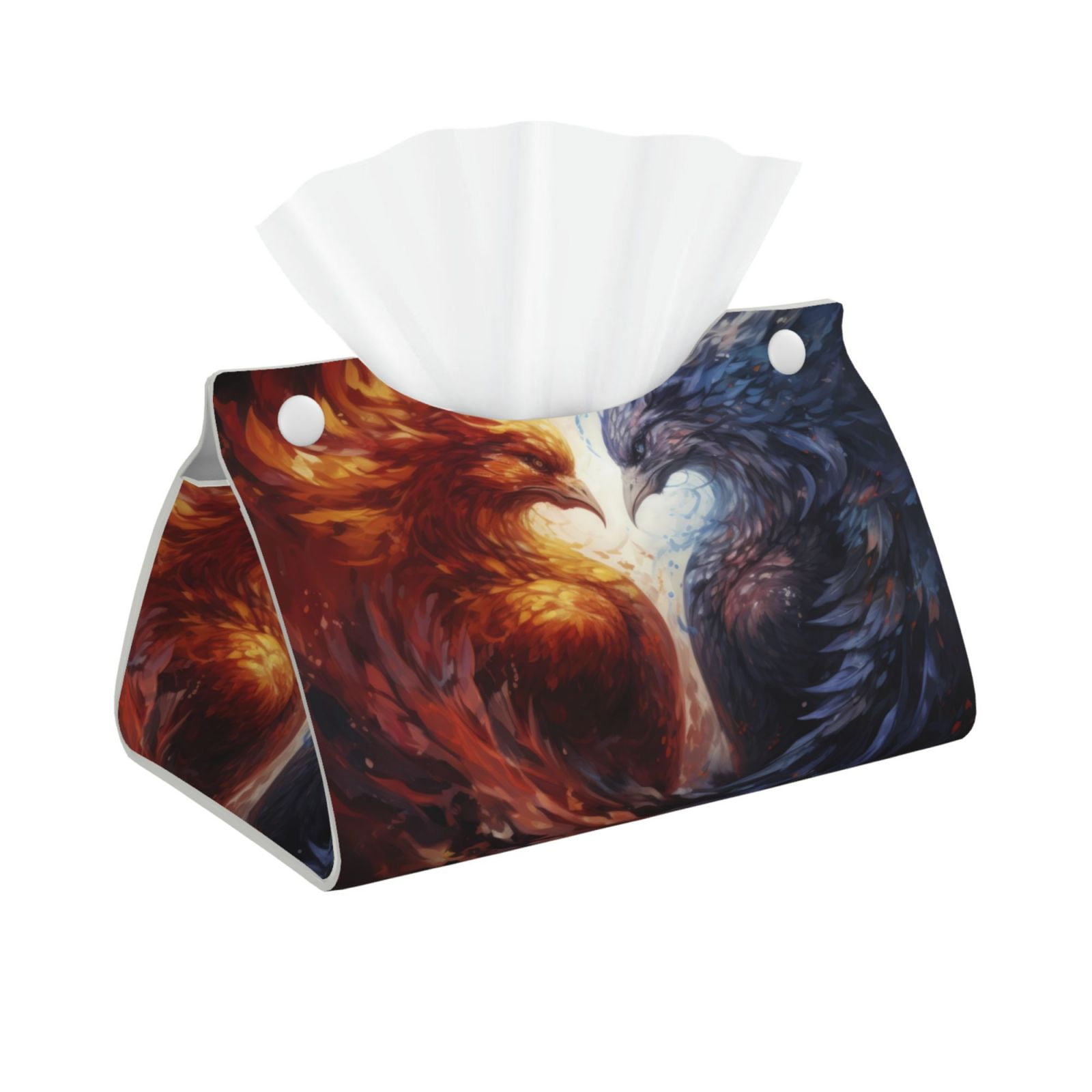 Honeii Red And White Fire Bird for Tissue Box Cover/Holder - Covers ...