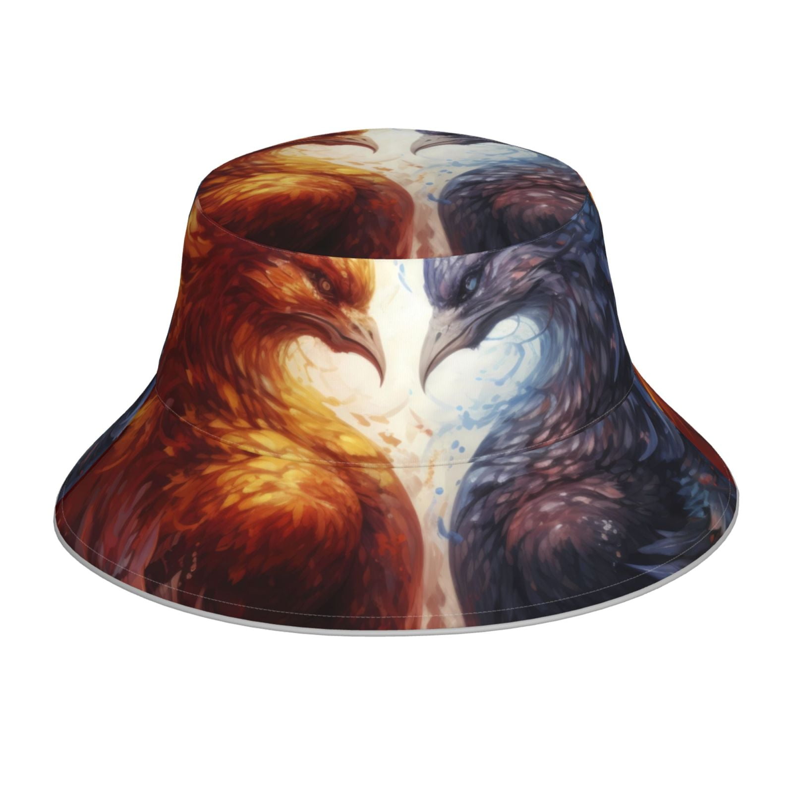 Honeii Red And White Fire Bird for Unisex Bucket Hat Waterproof Rain ...