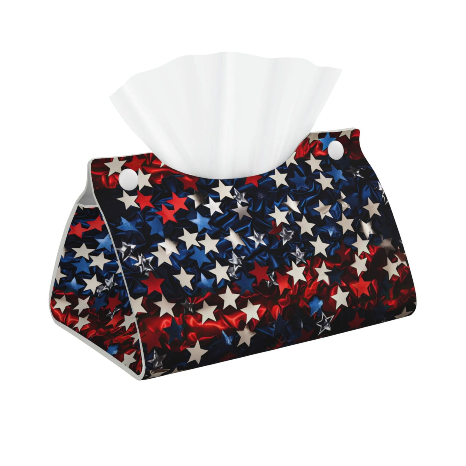 Honeii Red Blue White Stars for Tissue Box Cover/Holder - Covers ...
