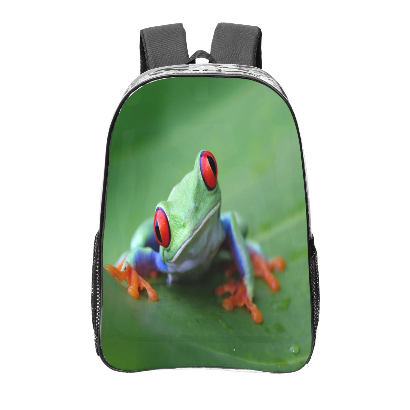 Honeii Red-Eyed Tree Frog-1 Print Clear Backpack Heavy Duty Transparent ...