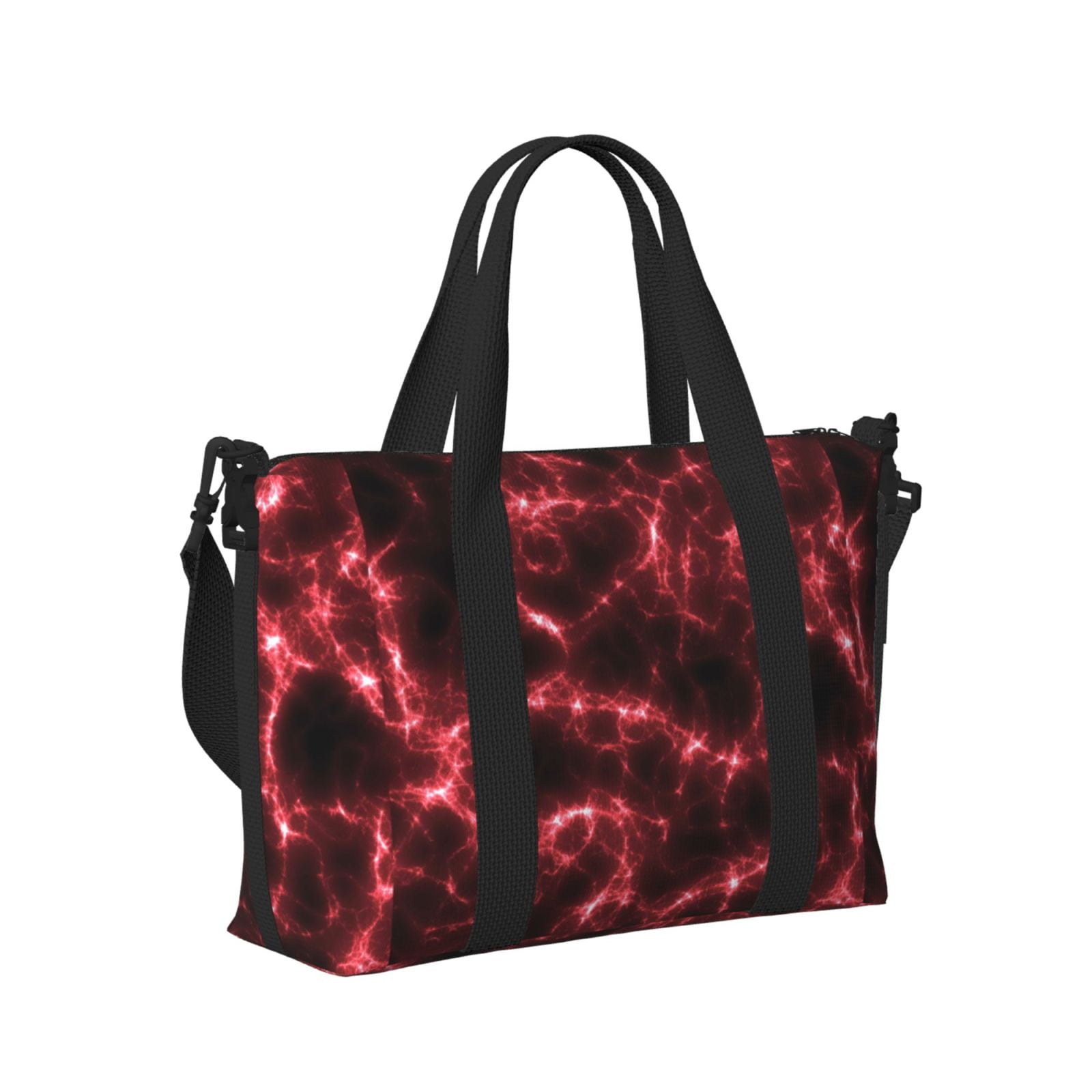Honeii Red Line Print Hand Travel Bag,Travel Duffle Bag, Waterproof ...