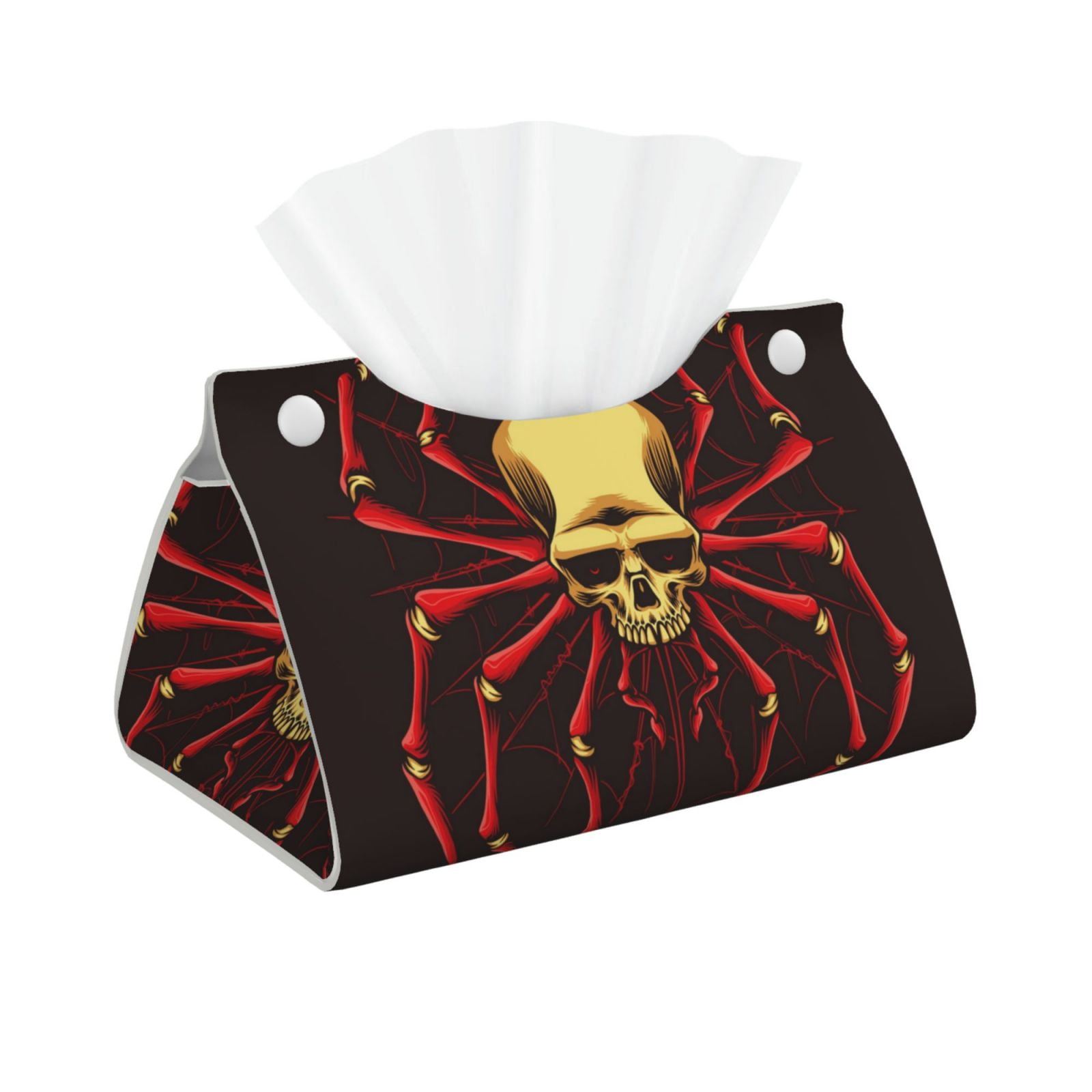 Honeii Red Skull Spider for Tissue Box Cover/Holder - Covers ...