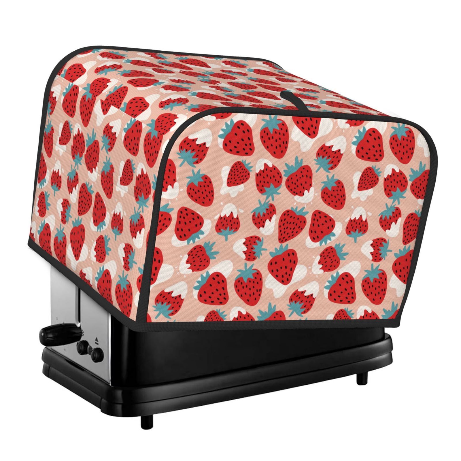 Honeii Red Strawberry Print 4 slice Toaster Cover, Two Slice Toaster ...
