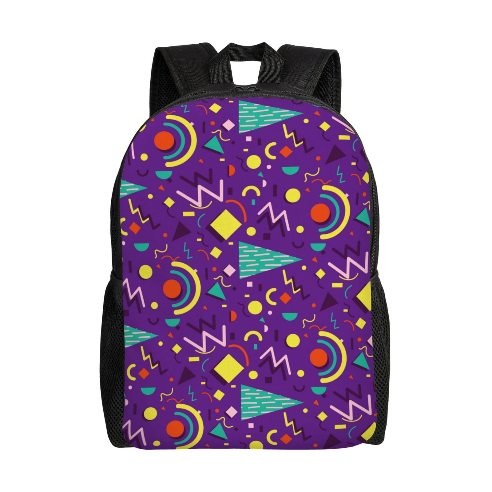 Honeii Retro 80s Style Print Laptop Backpack for Work, College, Travel ...