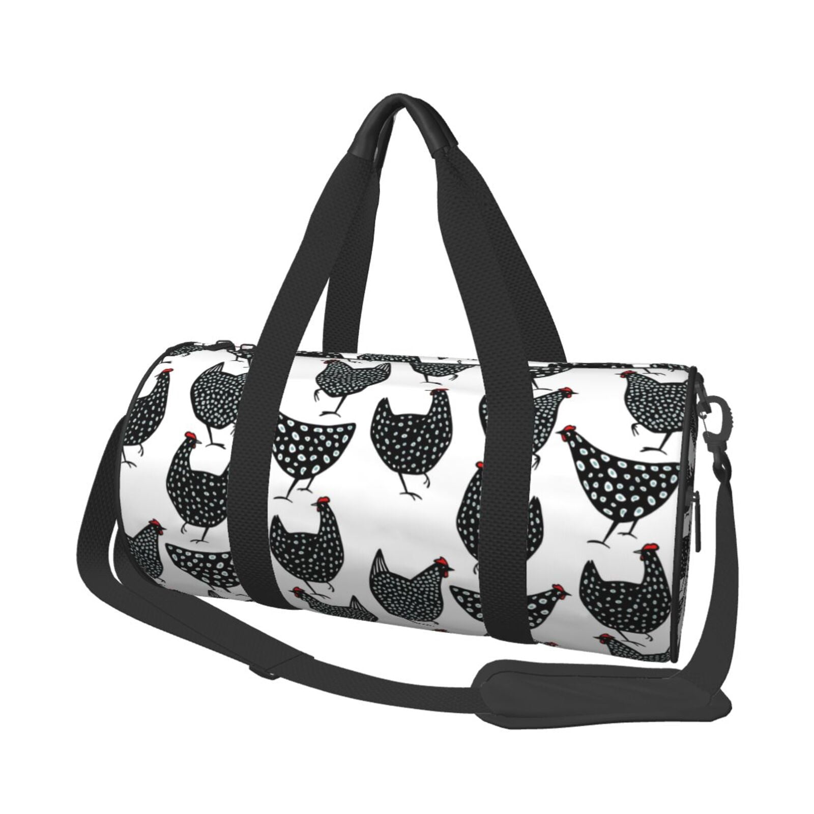 Honeii Retro Rooster Print Duffle Bag and Adjustable Strap,Foldable ...