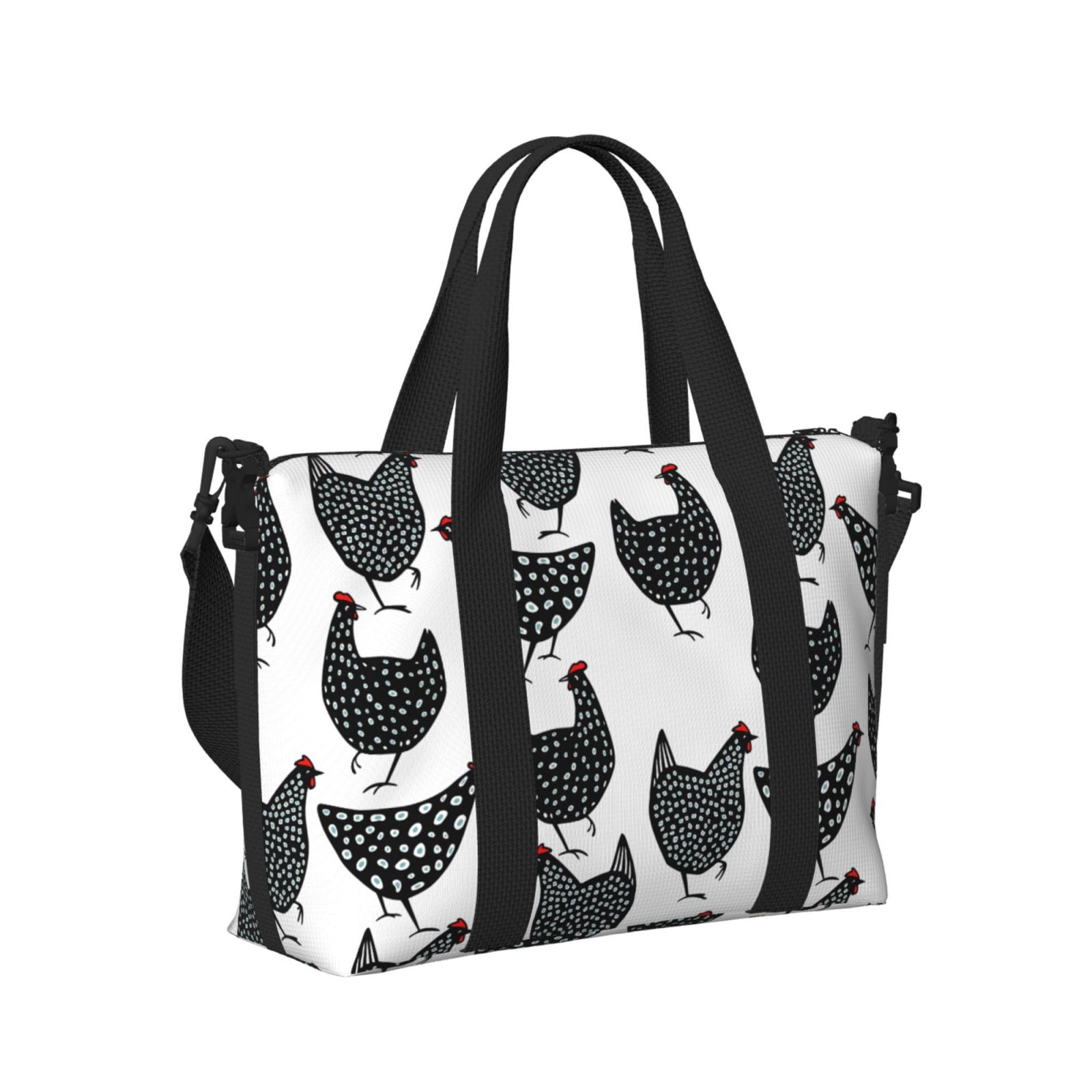 Honeii Retro Rooster Print Hand Travel Bag,Travel Duffle Bag ...