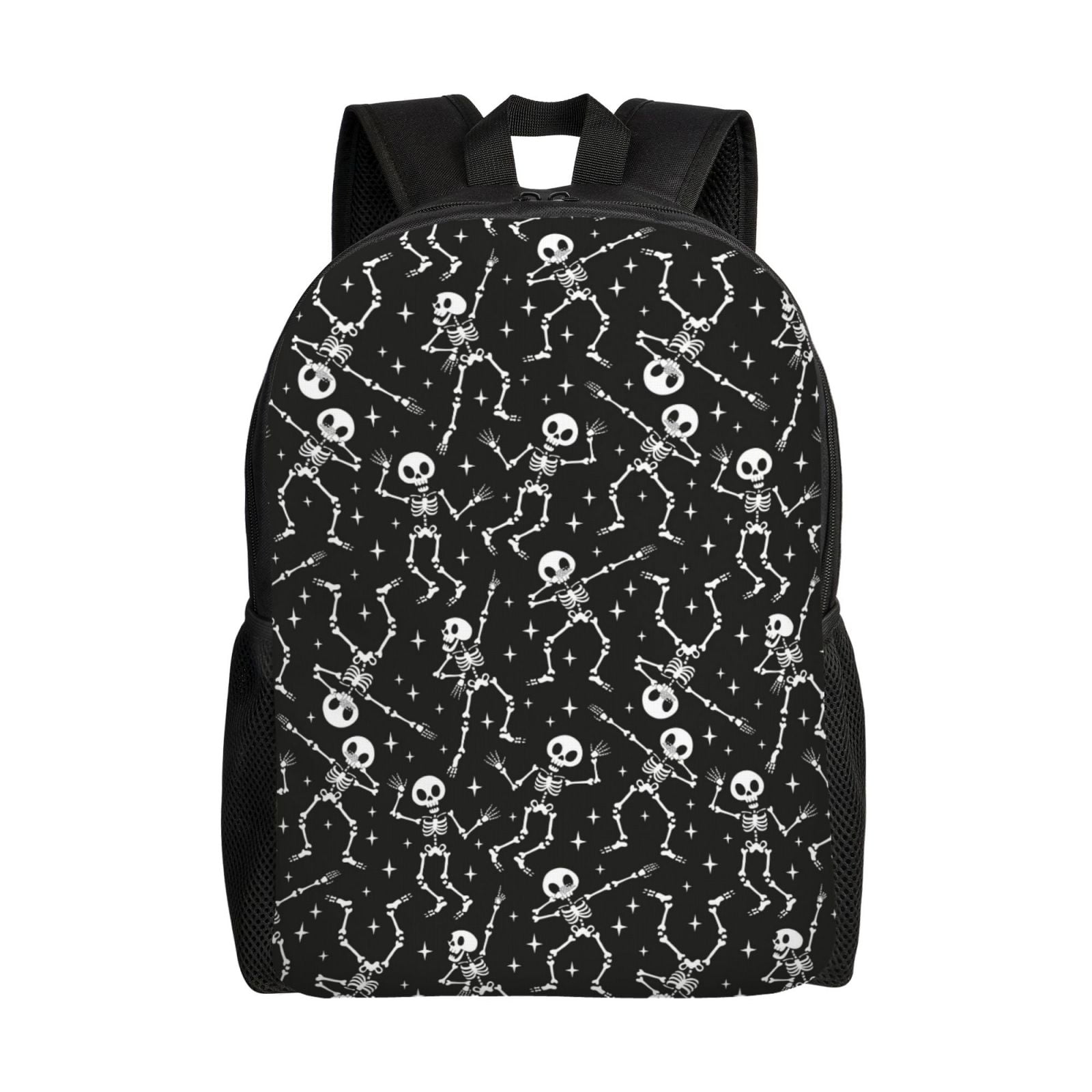 Honeii Retro Skeleton Dancing On Halloween Party Print Laptop Backpack ...