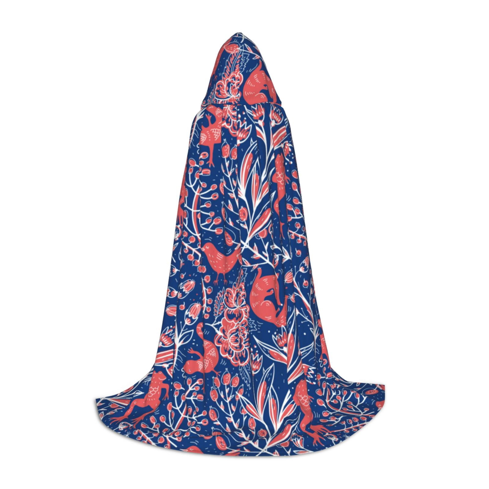 Honeii Retro plants forest animals Print Poncho Cape, Cloak Coat ...