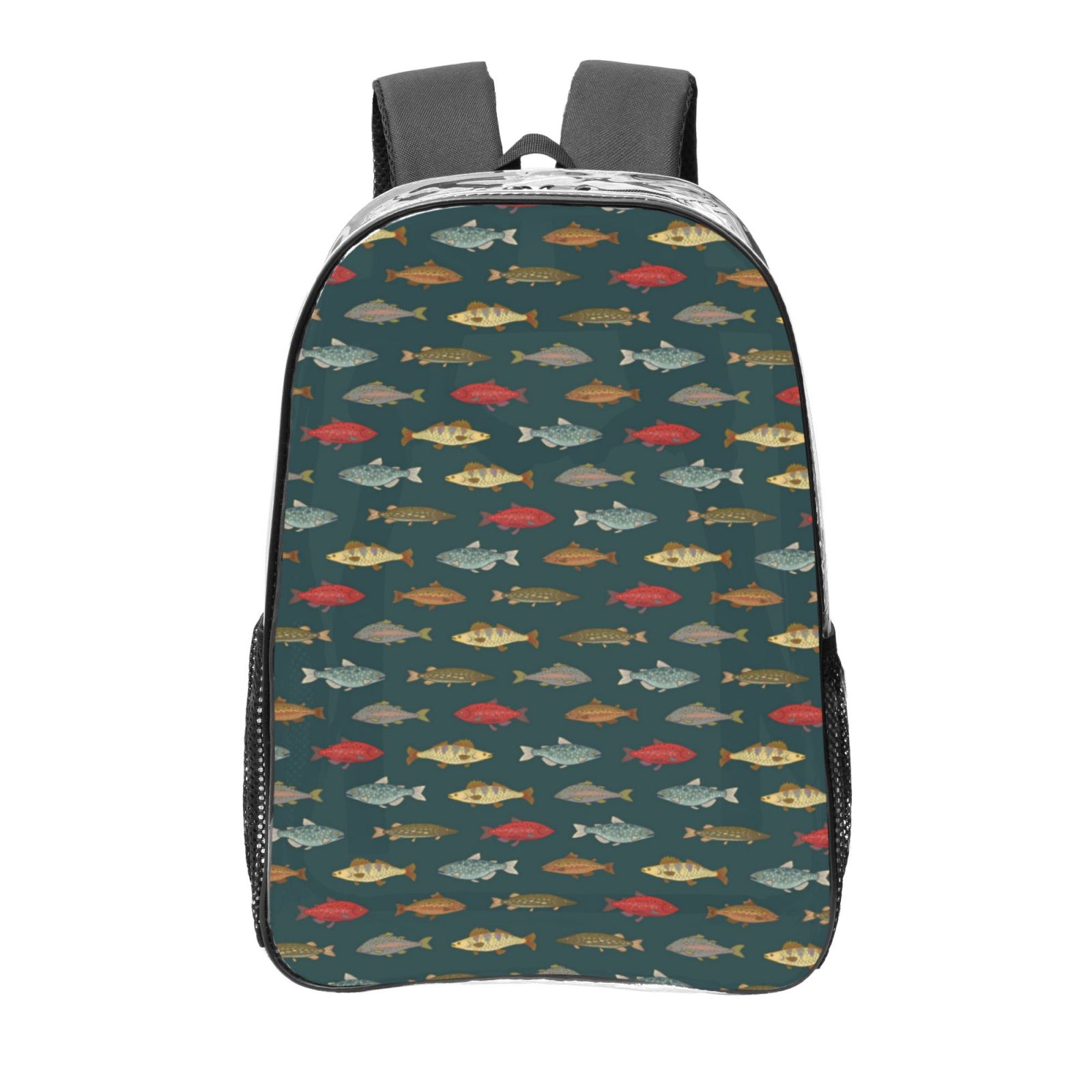 Honeii River Freshwater Fish Print Clear Backpack Heavy Duty ...