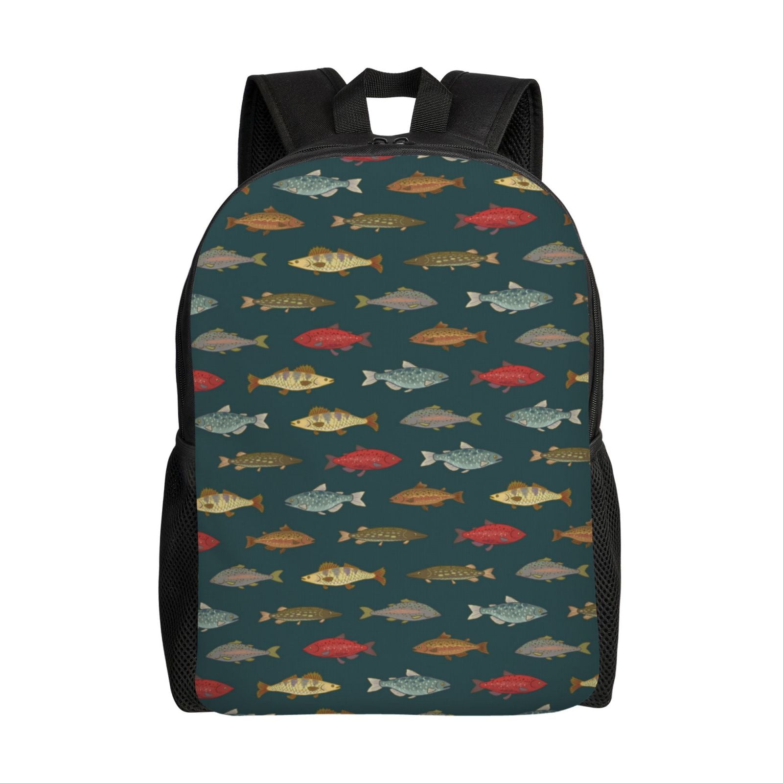 Honeii River Freshwater Fish Print Laptop Backpack for Work, College ...