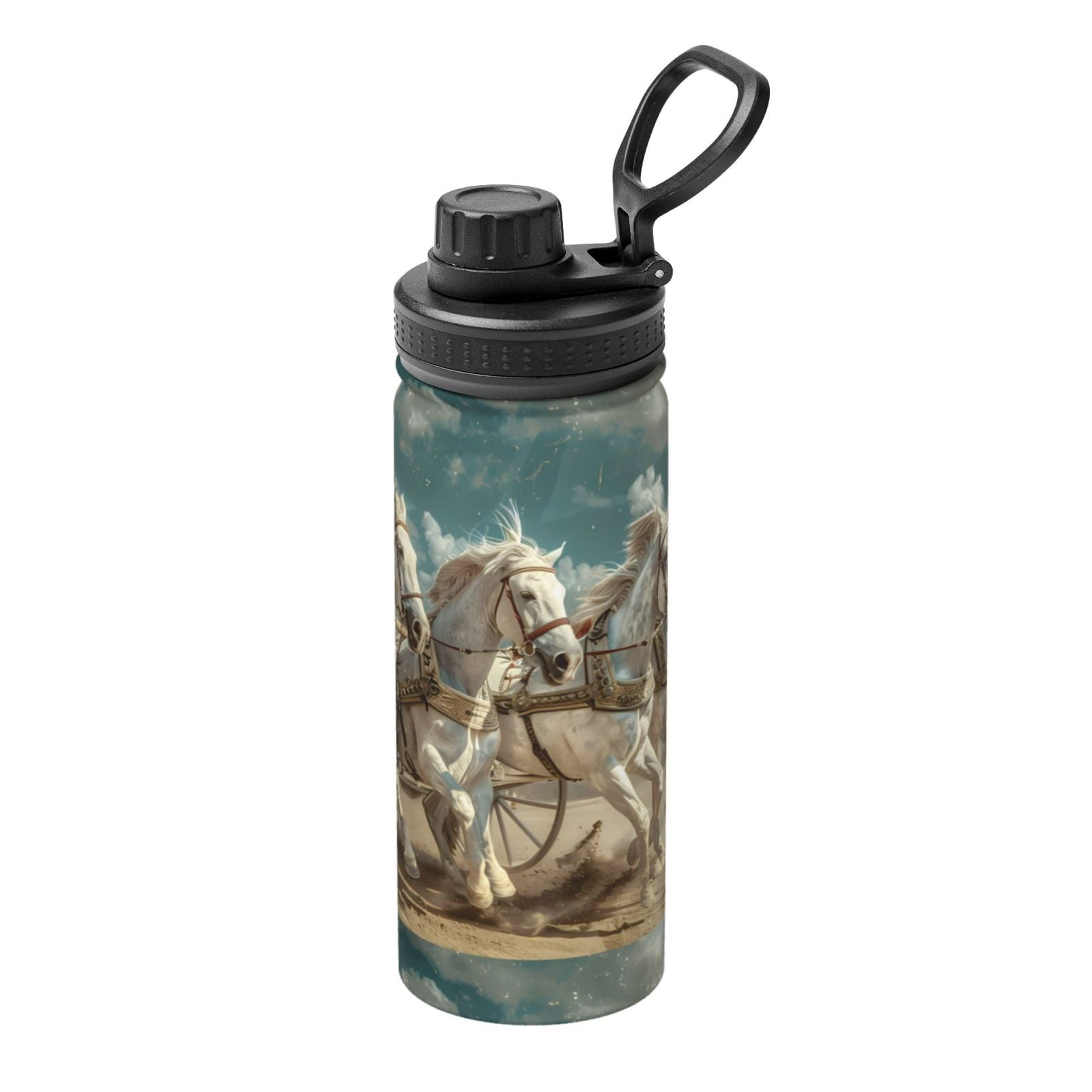 Honeii Roman Chariot Horse Race Print 18OZ Sports Insulated Kettle ...