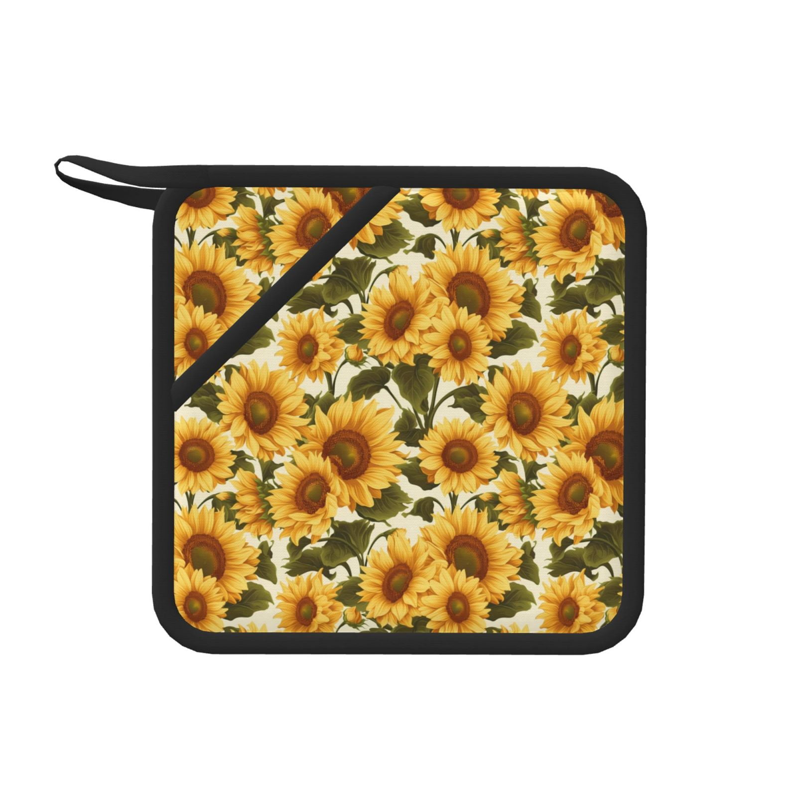 Honeii Romantic Elegant Sunflower for Silicone Trivets for Hot Pots and ...