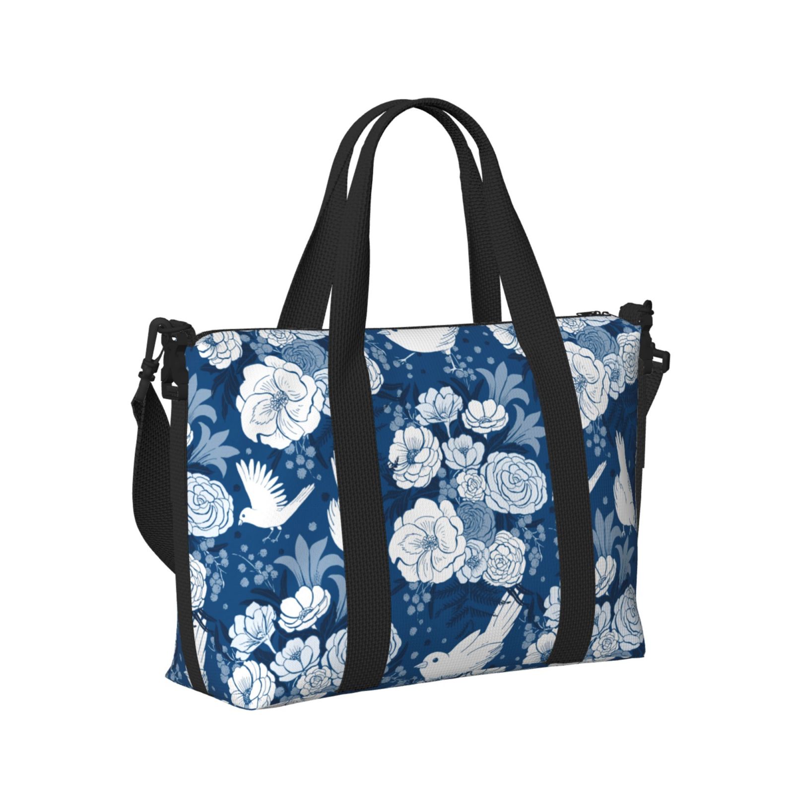 Honeii Rose Flowers Print Hand Travel Bag,Travel Duffle Bag, Waterproof ...