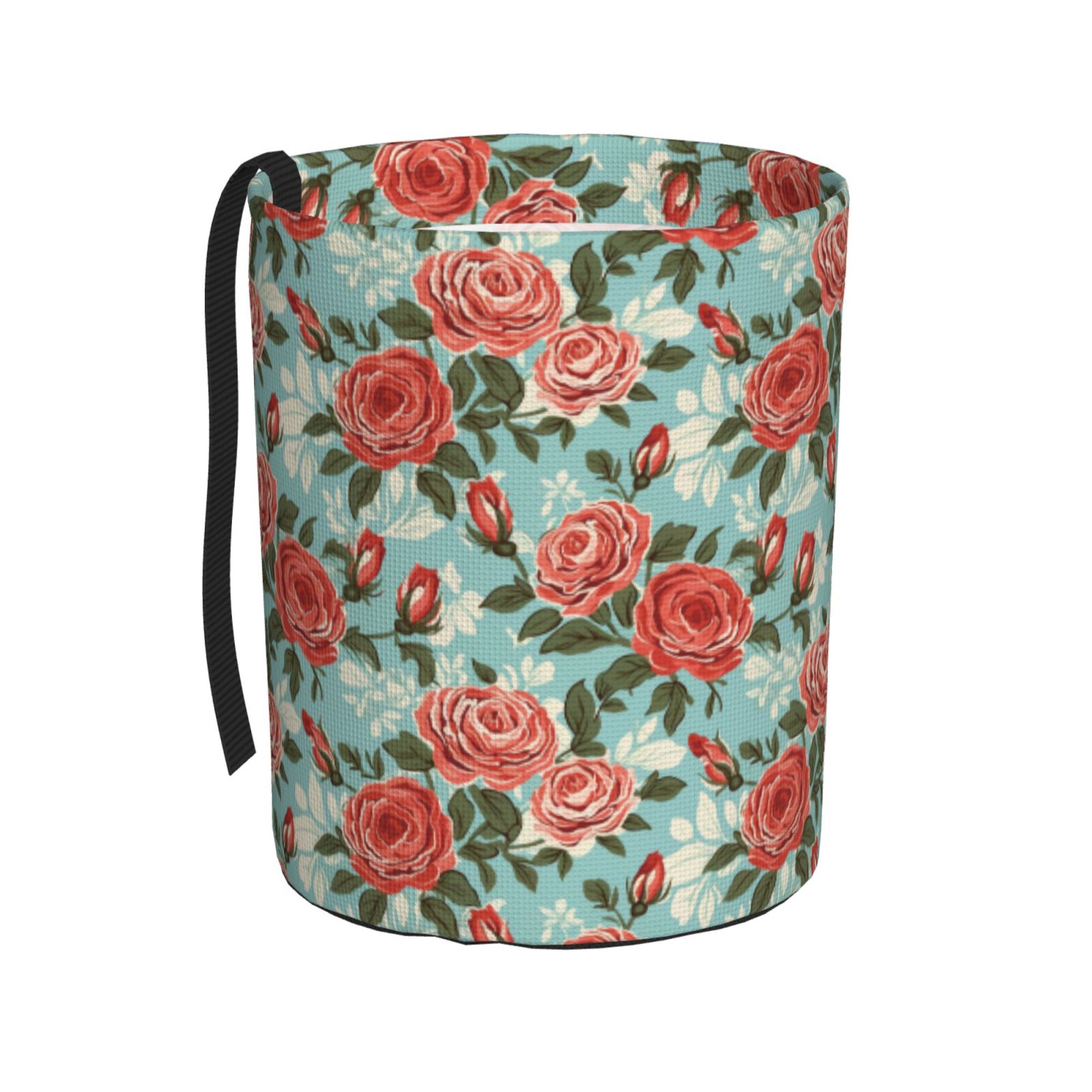 Honeii Rose Flowers Print Waterproof Car Trash Can,Waterproof Portable ...