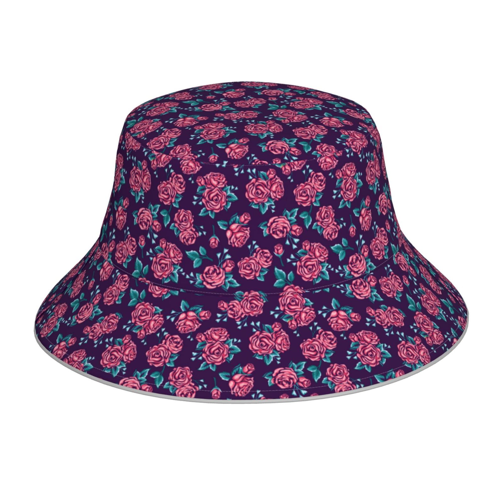 Honeii Rose Flowers for Unisex Bucket Hat Waterproof Rain Hat ...
