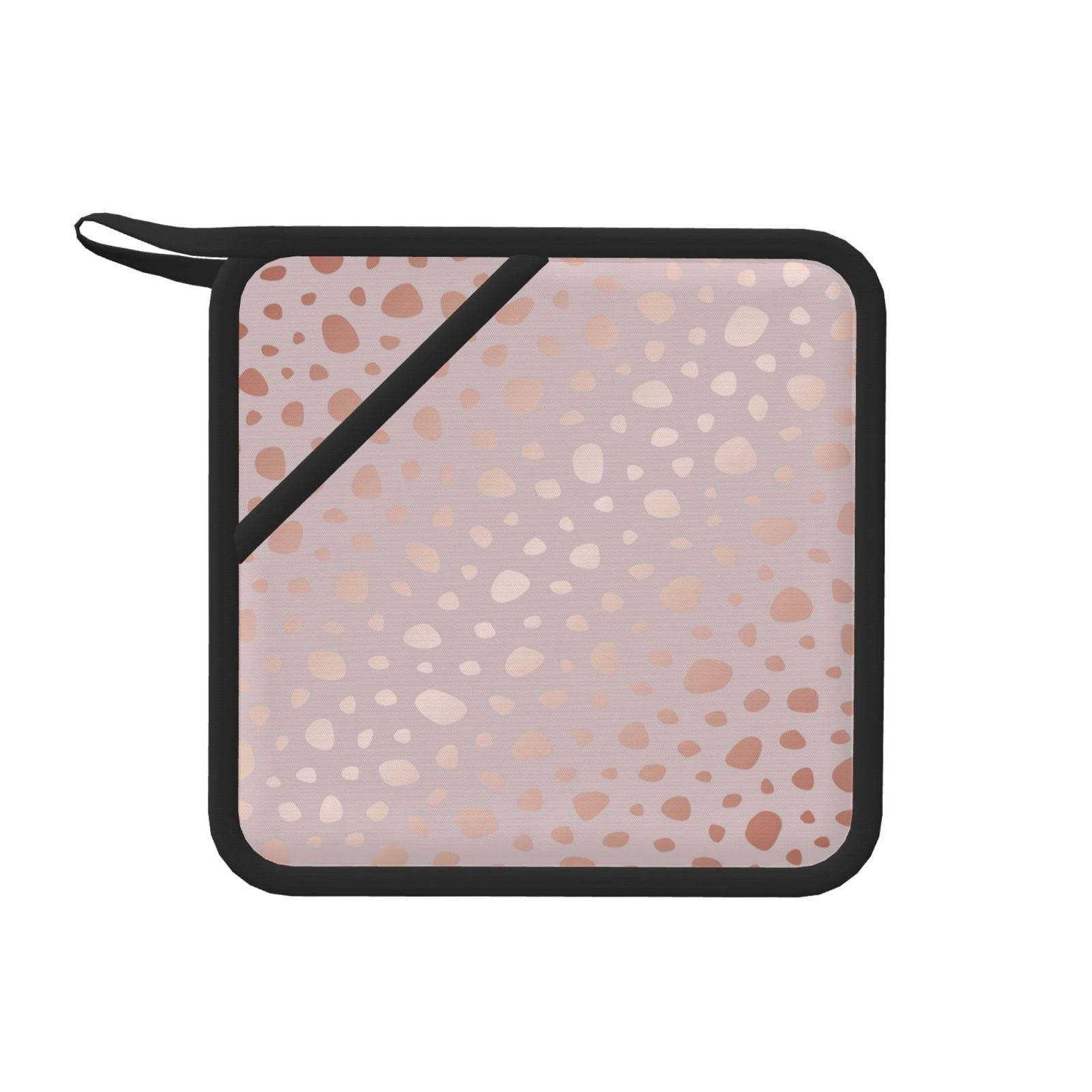Honeii Rose Gold Abstract Spots 1 for Silicone Trivets for Hot Pots and ...