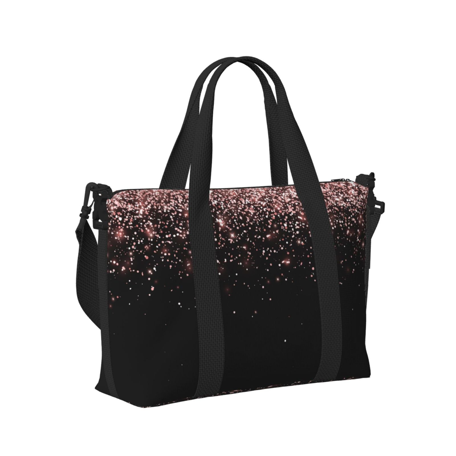 Honeii Rose Gold Glitter1 Print Hand Travel Bag,Travel Duffle Bag ...