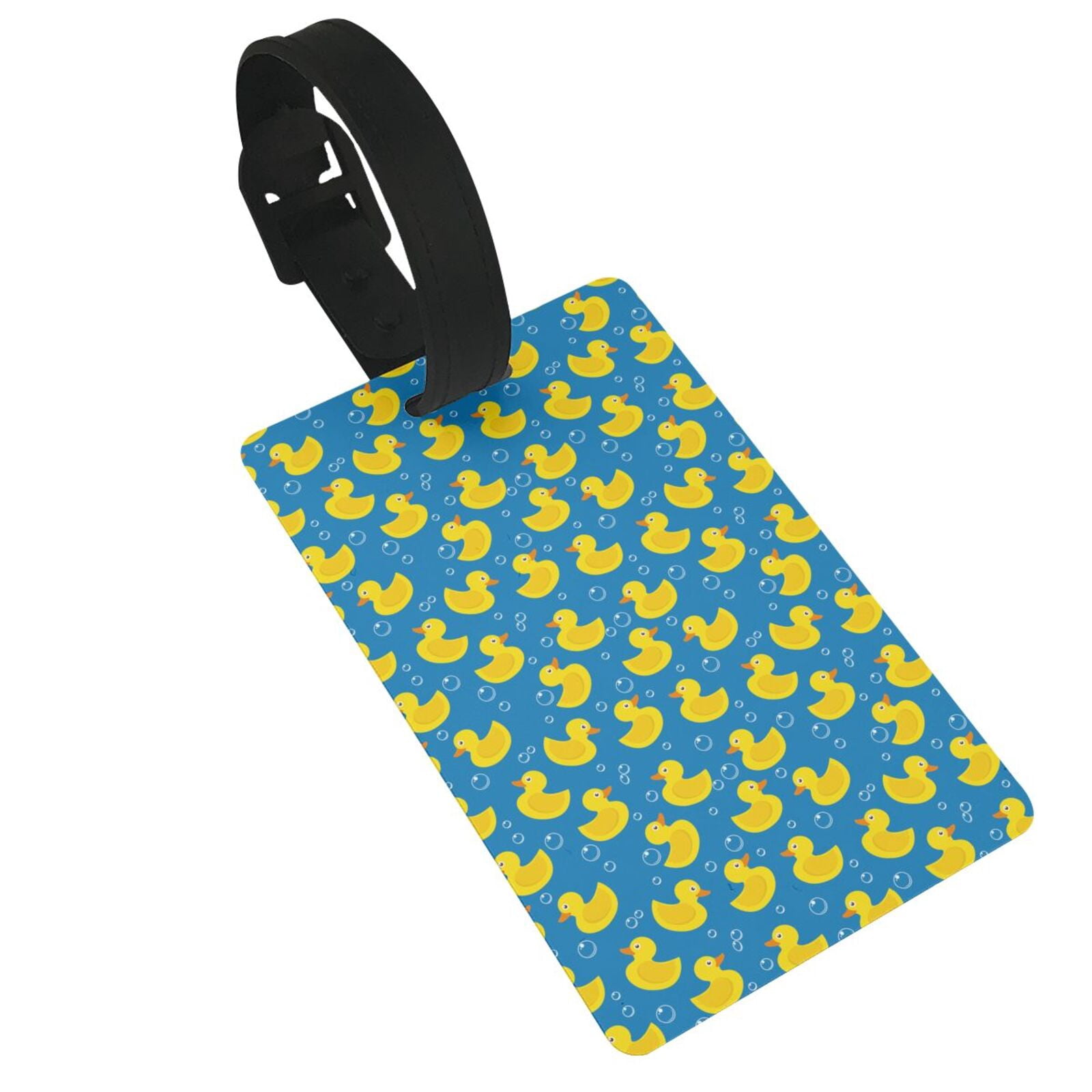 Honeii Rubber Duck Print Luggage Tags for Suitcases, Airplane Travel ...
