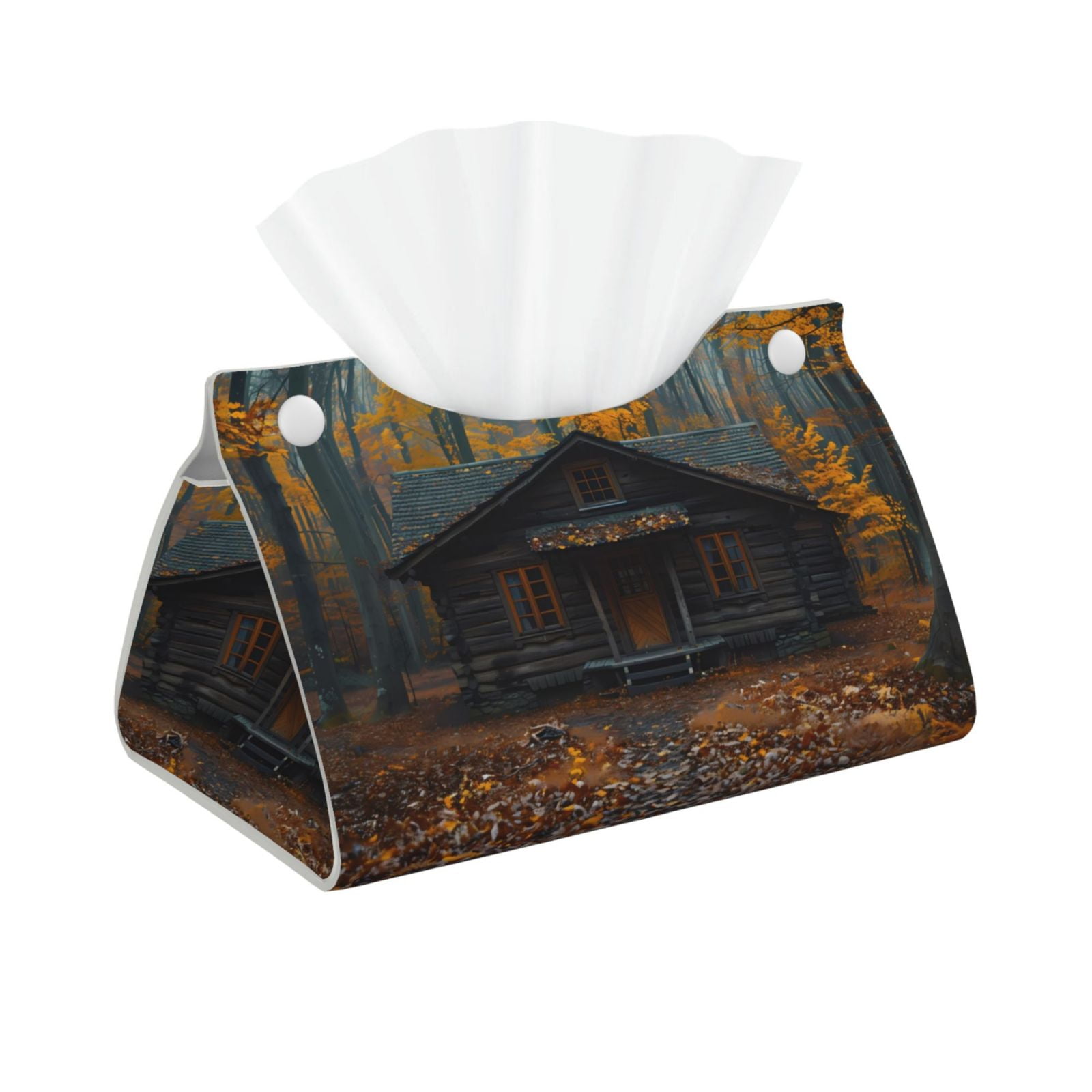 Honeii Rustic Cabin Autumn Forest for Tissue Box Cover/Holder - Covers ...
