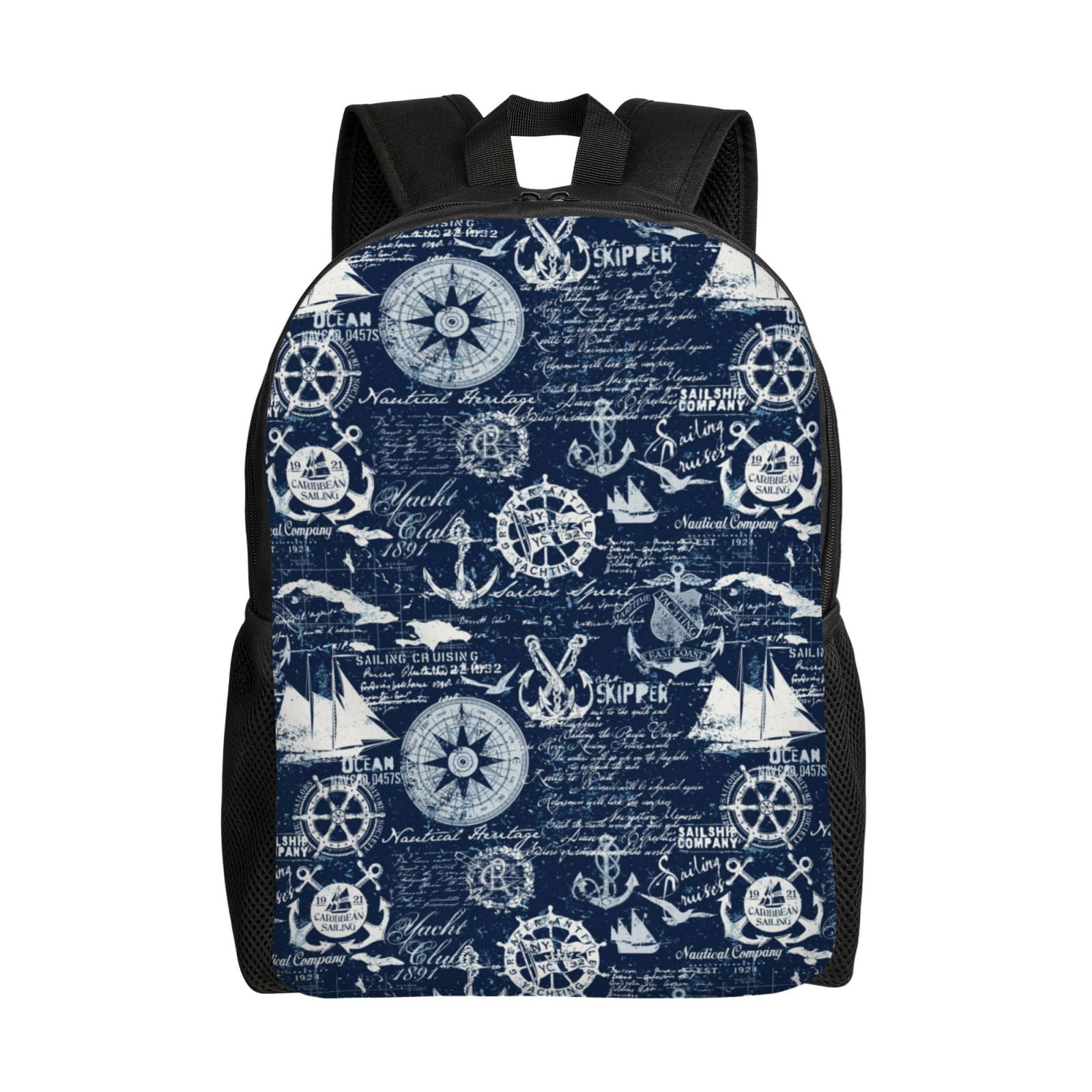 Honeii Sailing Cruises Nautical Print Laptop Backpack for Work, College ...