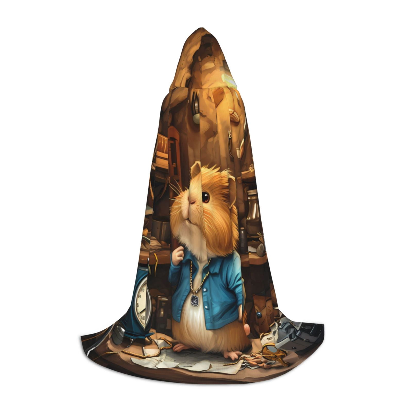 Honeii Scientist Guinea Pig Print Poncho Cape, Cloak Coat, Snuggly ...