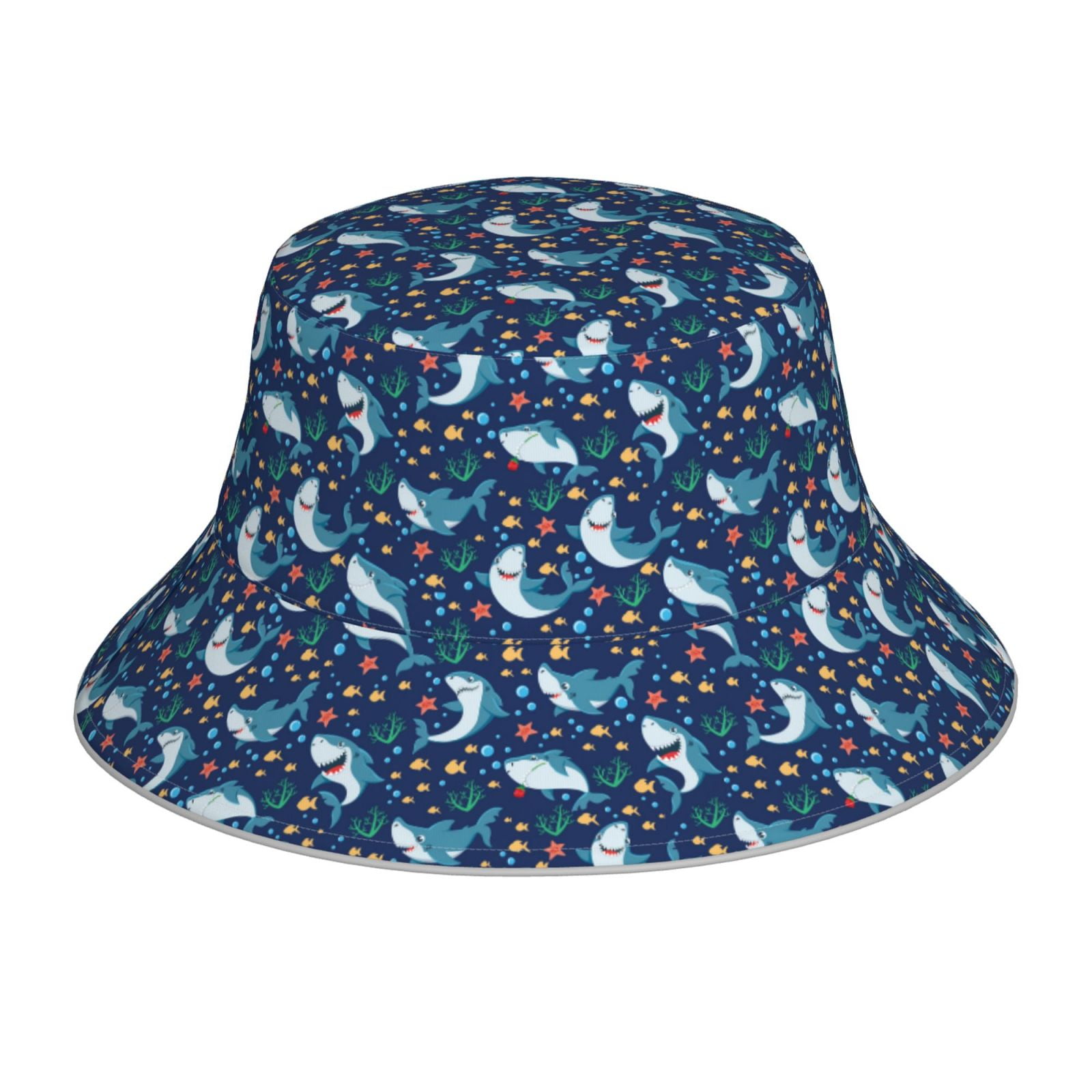 Honeii Sea Sharks for Unisex Bucket Hat Waterproof Rain Hat Reversible ...