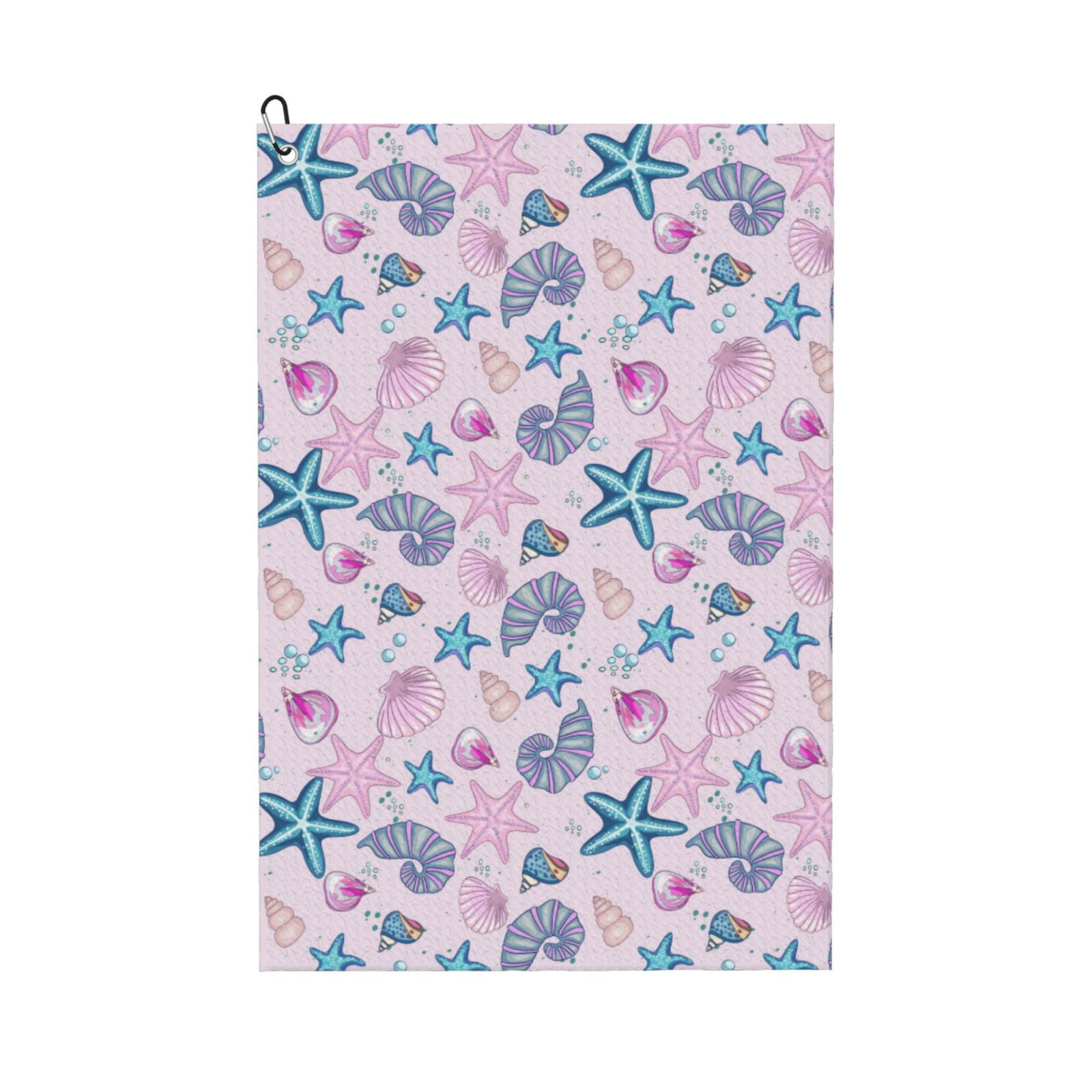 Honeii Sea Shells 3 Print Golf Towel, Golf Towels for Golf Bag with ...