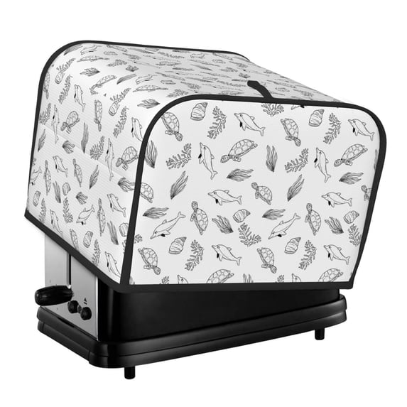 Honeii Sea Turtle Print 4 slice Toaster Cover, Two Slice Toaster Dust ...