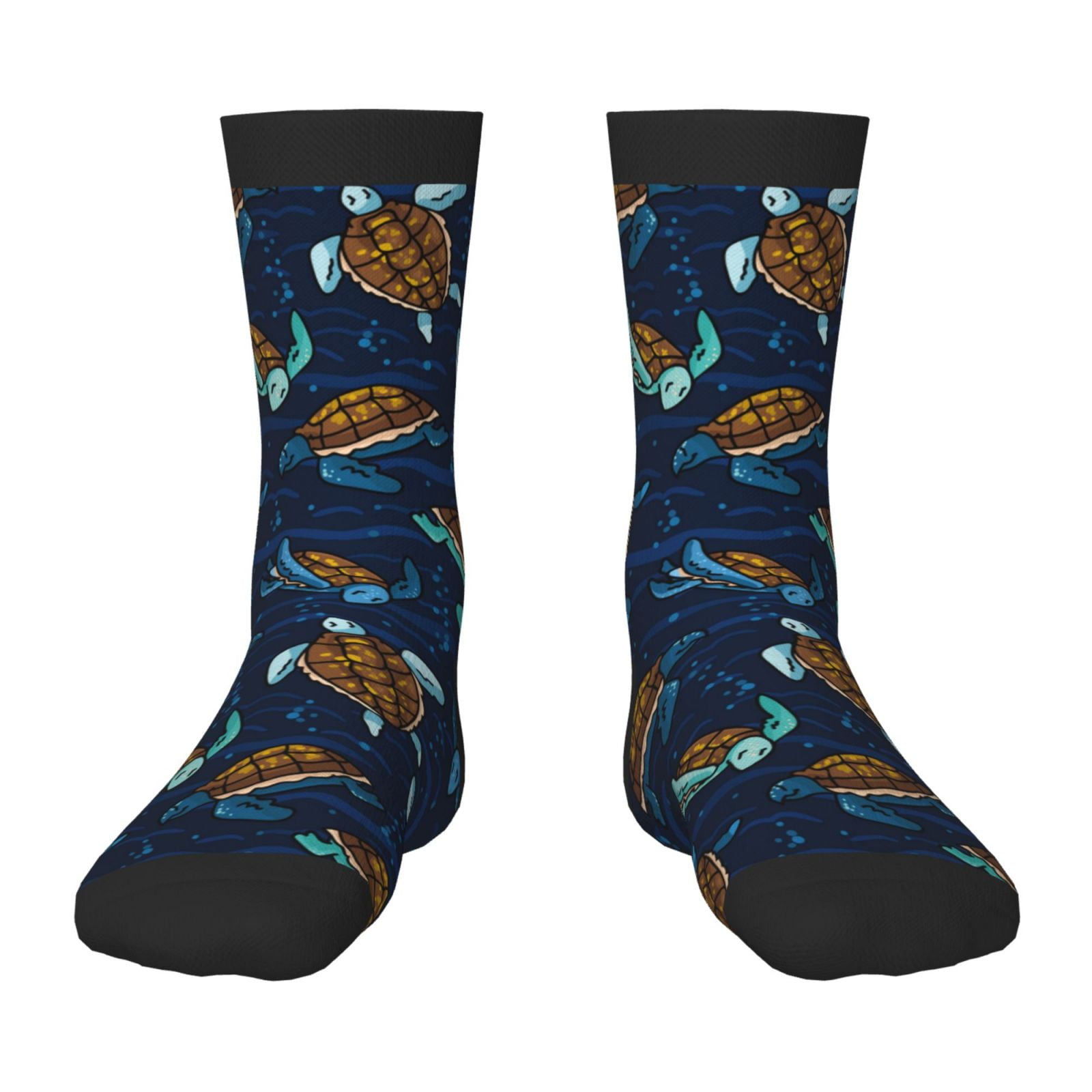Honeii Sea Turtles Swimming Print Children's Colorful Socks,Unisex Kids ...
