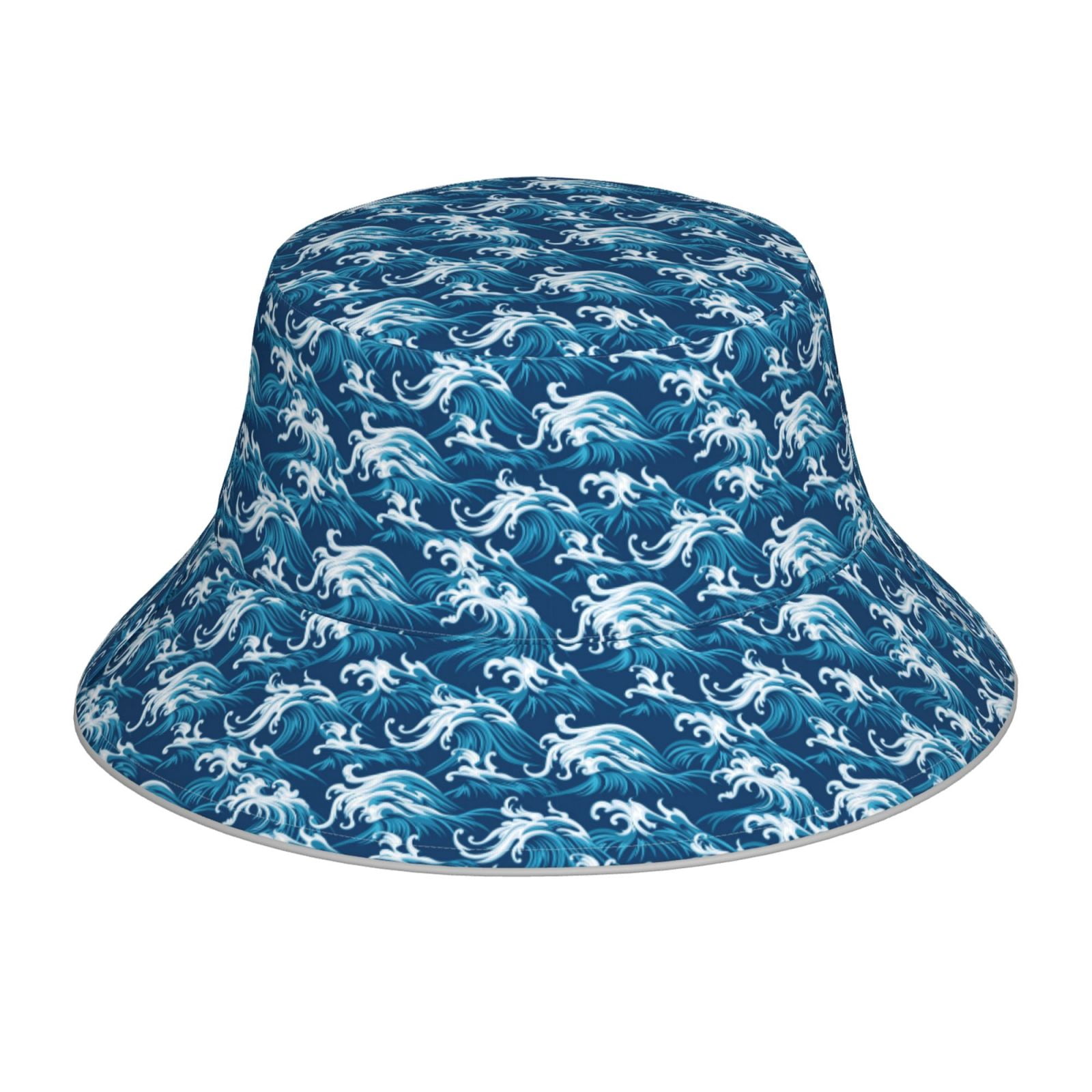 Honeii Sea Water Wave for Unisex Bucket Hat Waterproof Rain Hat ...
