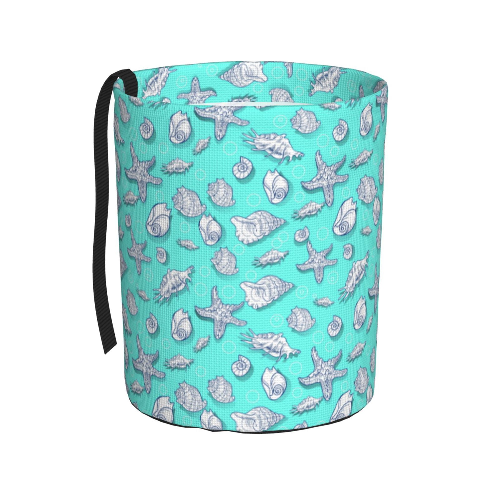 Honeii Seashell And Starfish Print Waterproof Car Trash Can,Waterproof ...
