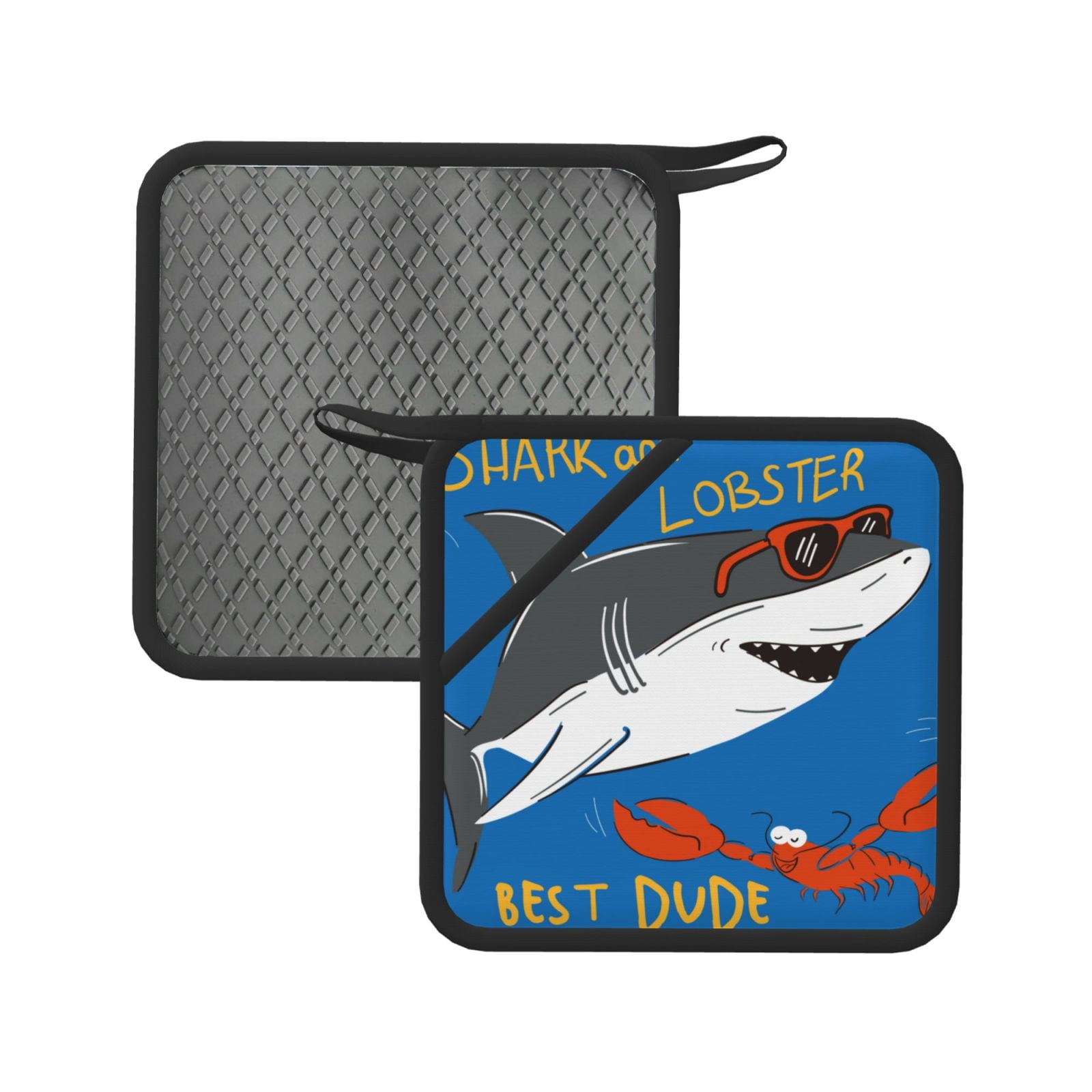 Honeii Shark With Sunglasses and Lobste for Silicone Trivets for Hot ...