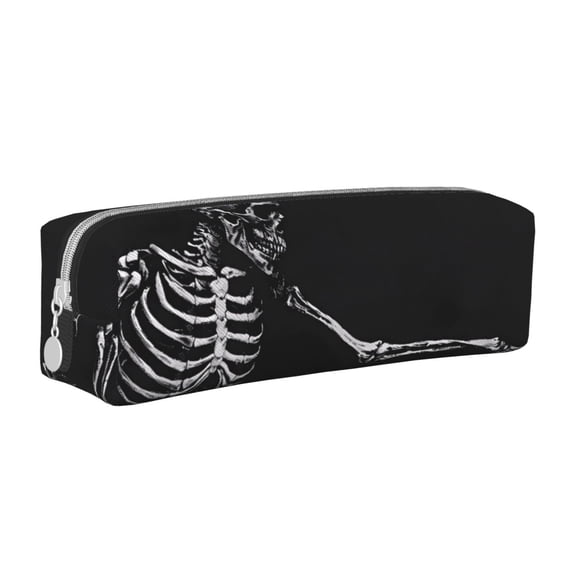 Honeii Skeleton Playing Xylophone Pattern Pencil Case, Pencil Pouch ...