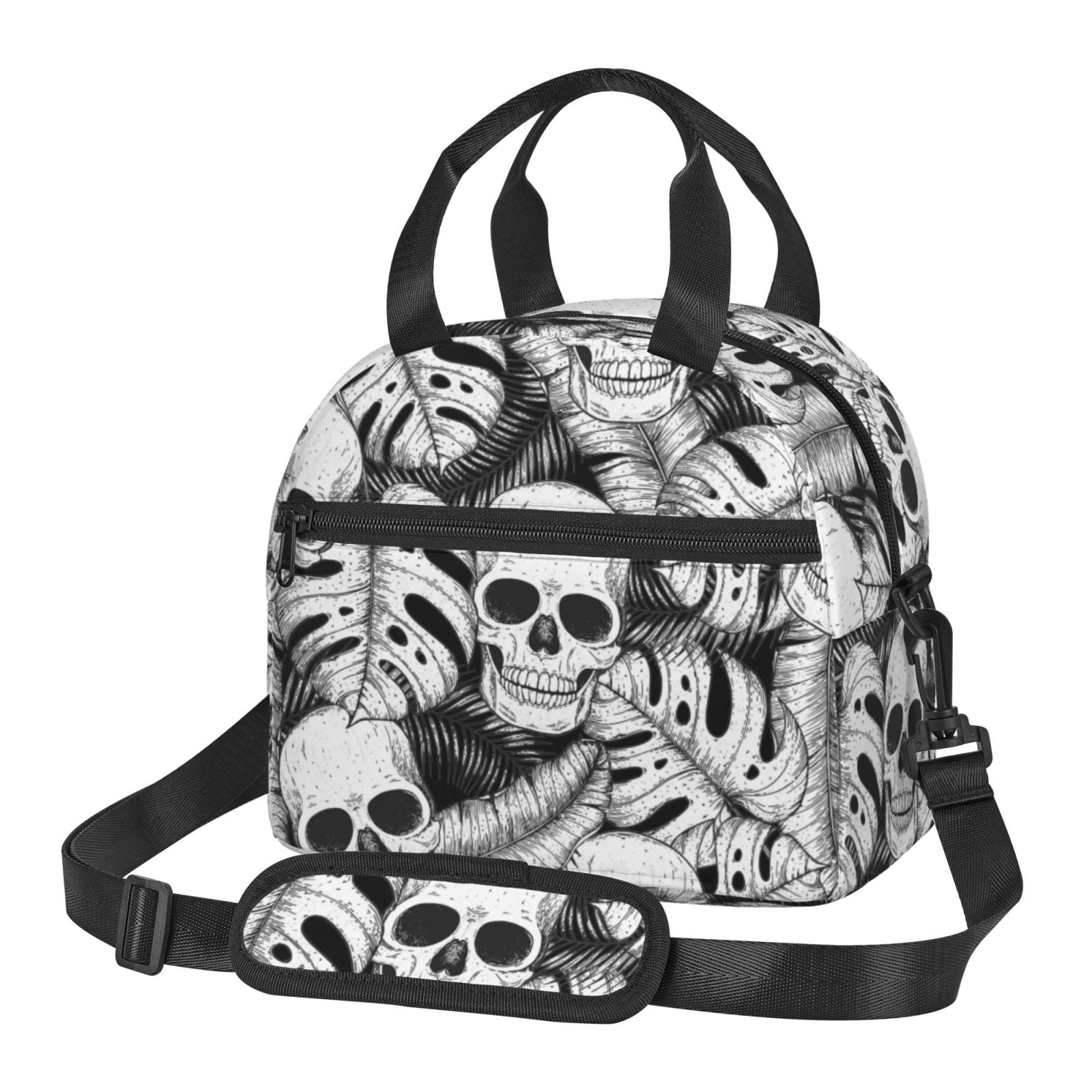 Honeii Skull and palm leaves for Insulated Lunch Box, Lunch Bag Lunch ...