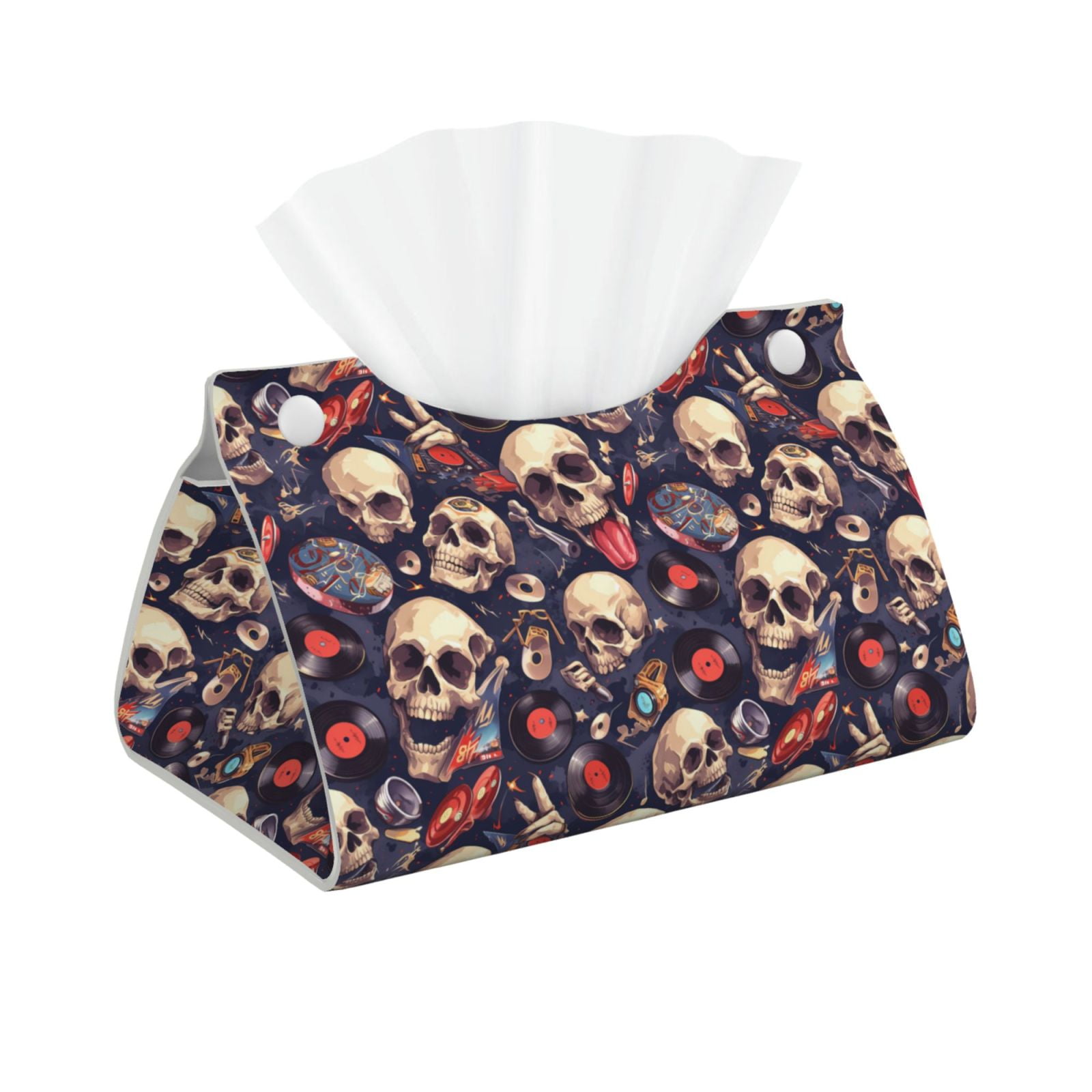Honeii Skull record rock for Tissue Box Cover/Holder - Covers ...